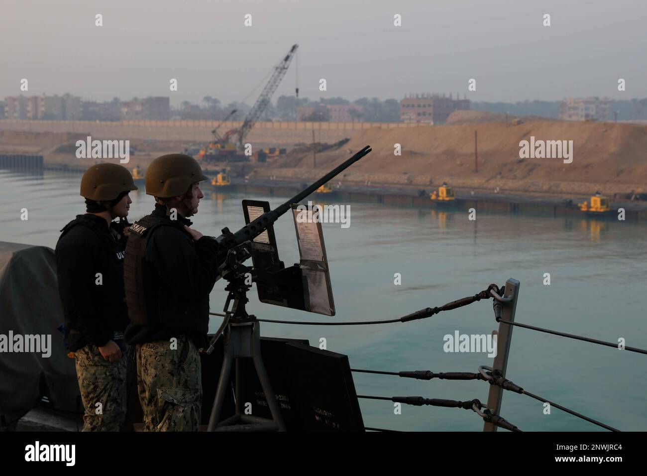 230121-N-JO162-1013 SUEZ CANAL (Jan. 21, 2023) Seaman Christian Suarez ...