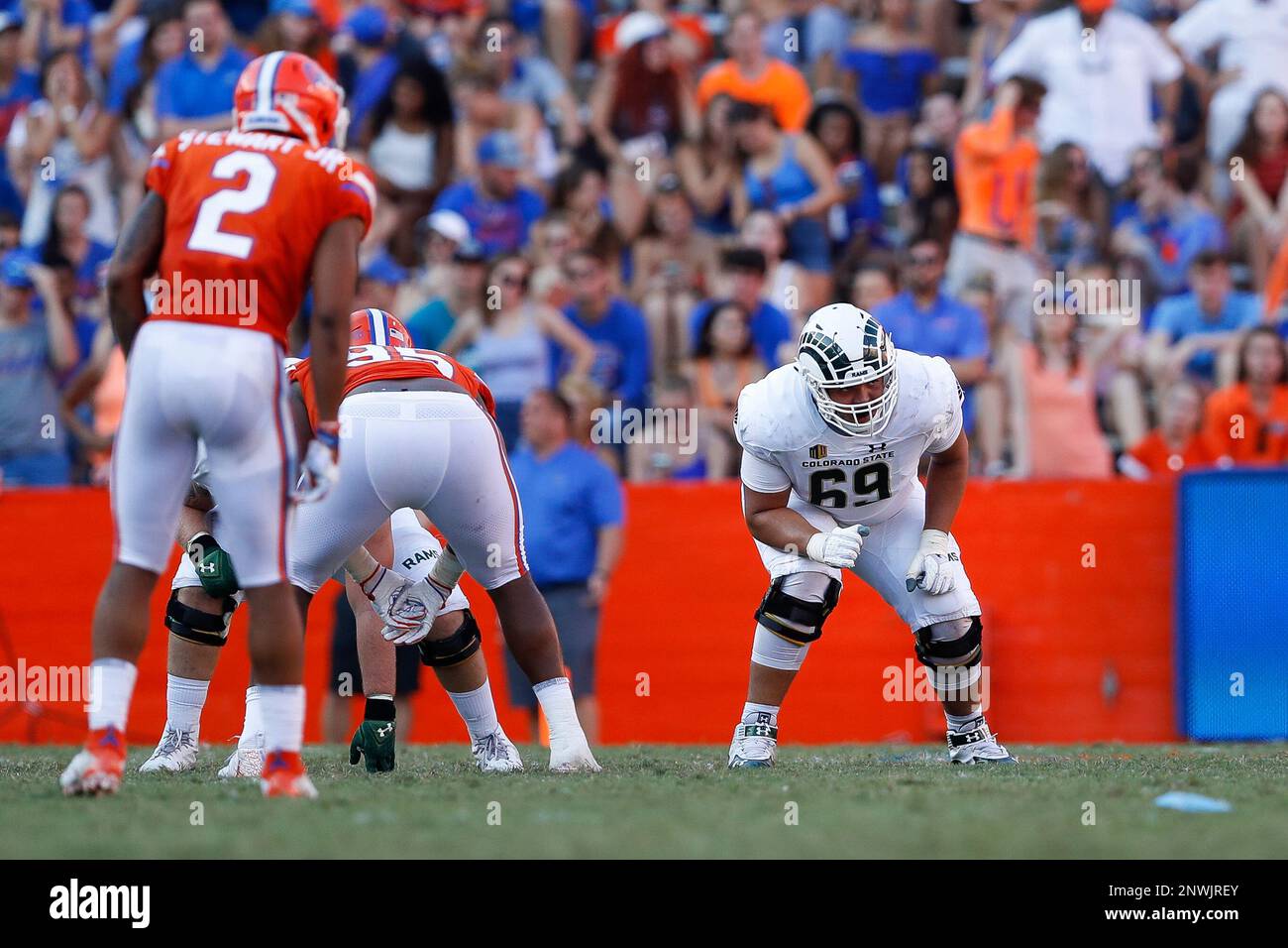 Colorado State University Rams offensive lineman Barry Wesley (69 ...