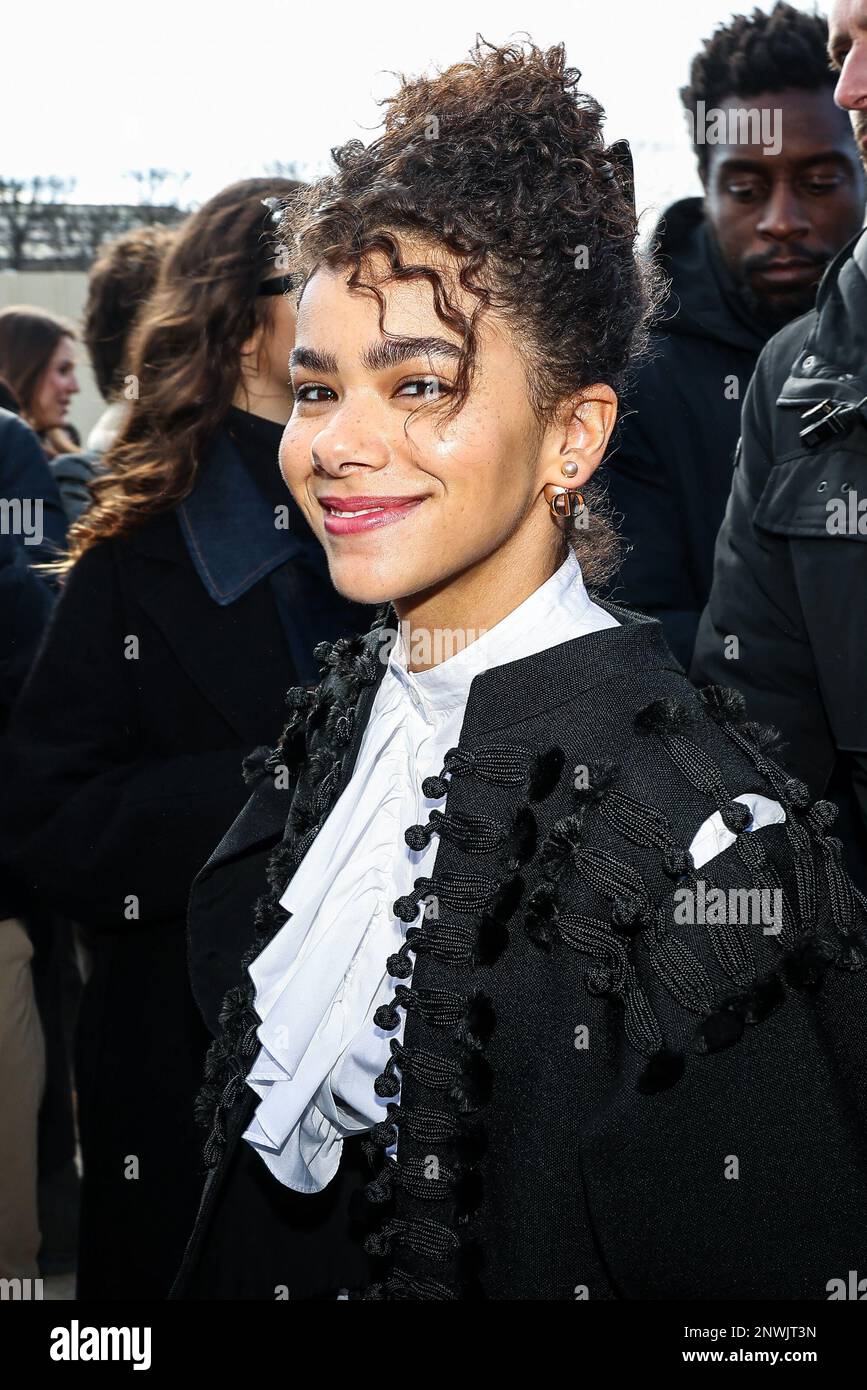 Paris, France. February 28, 2023, Antonia Gentry attends of the Dior show during Paris Fashion ...