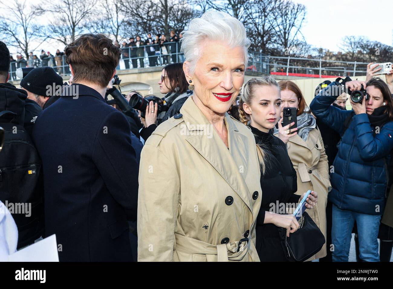 Paris, France. 28th Feb, 2023. Maye Musk attends of the Dior show ...