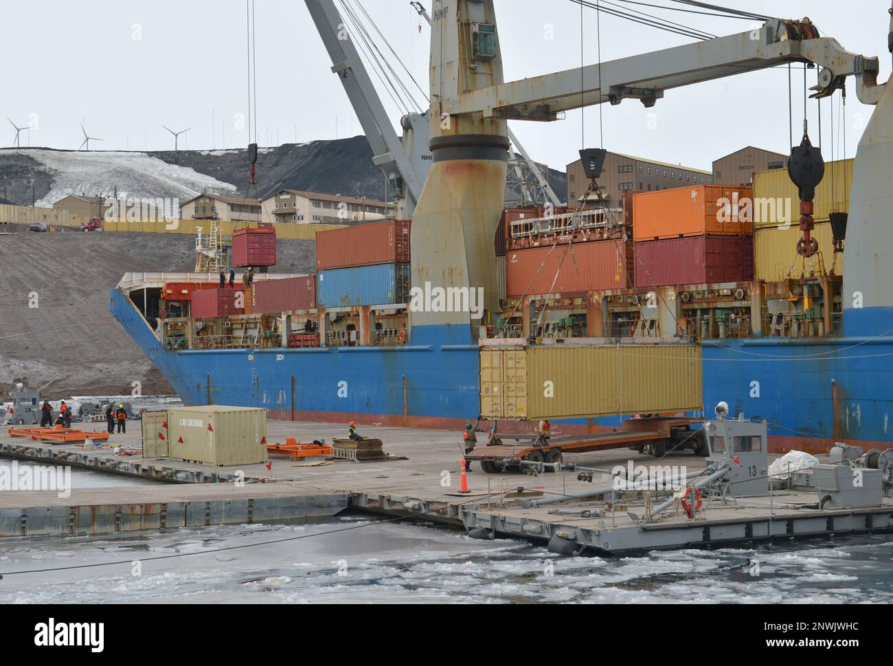 230217-N-NX070-1059 Sailors from Navy Cargo Handling Battalion (NCHB) 1 ...