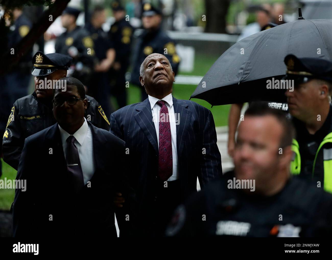 Bill Cosby arrives for his sentencing hearing at the Montgomery County ...