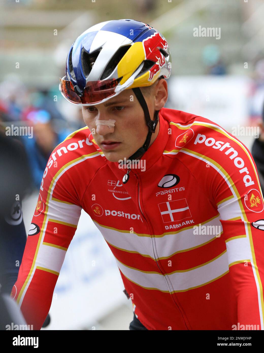 Simon Andreassen, of Denmark, at the U23 Men Cross Country Olympic race ...