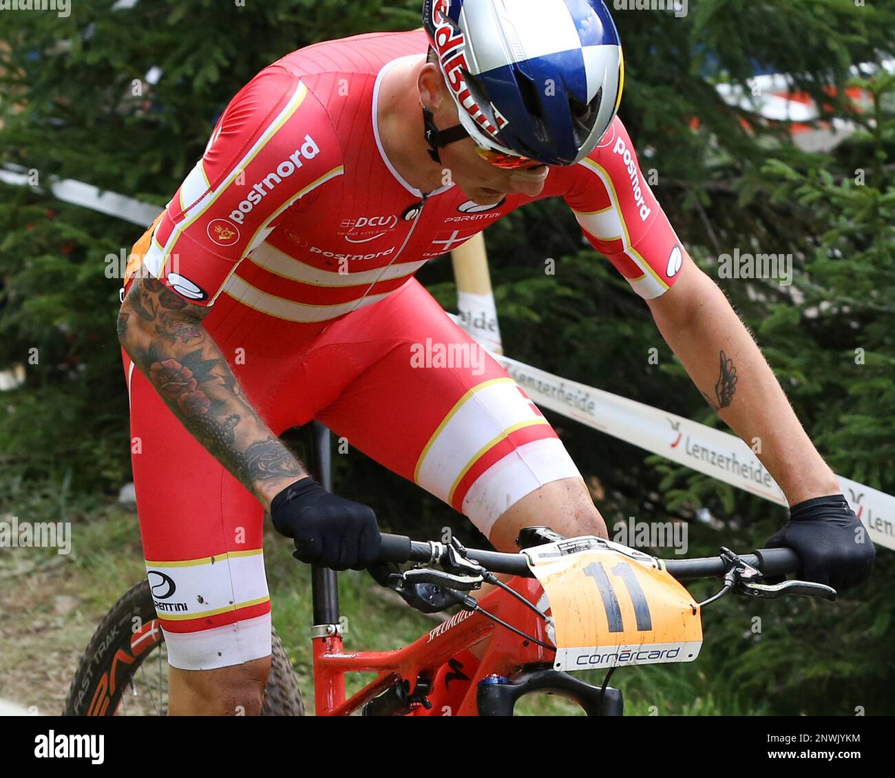 Simon Andreassen, of Denmark, at the U23 Men Cross Country Olympic race ...