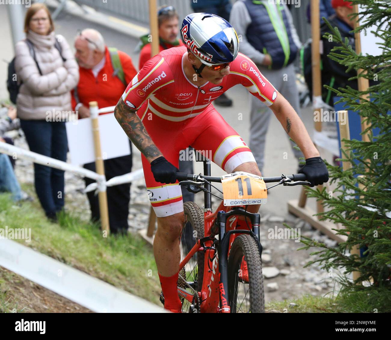 Simon Andreassen, of Denmark, at the U23 Men Cross Country Olympic race ...