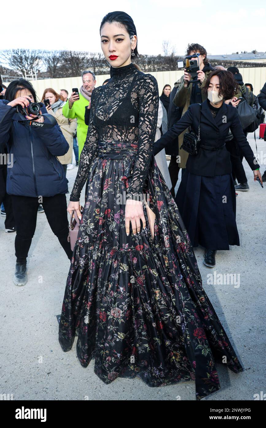 Paris, France. February 28, 2023, A guest attends of the Dior show ...