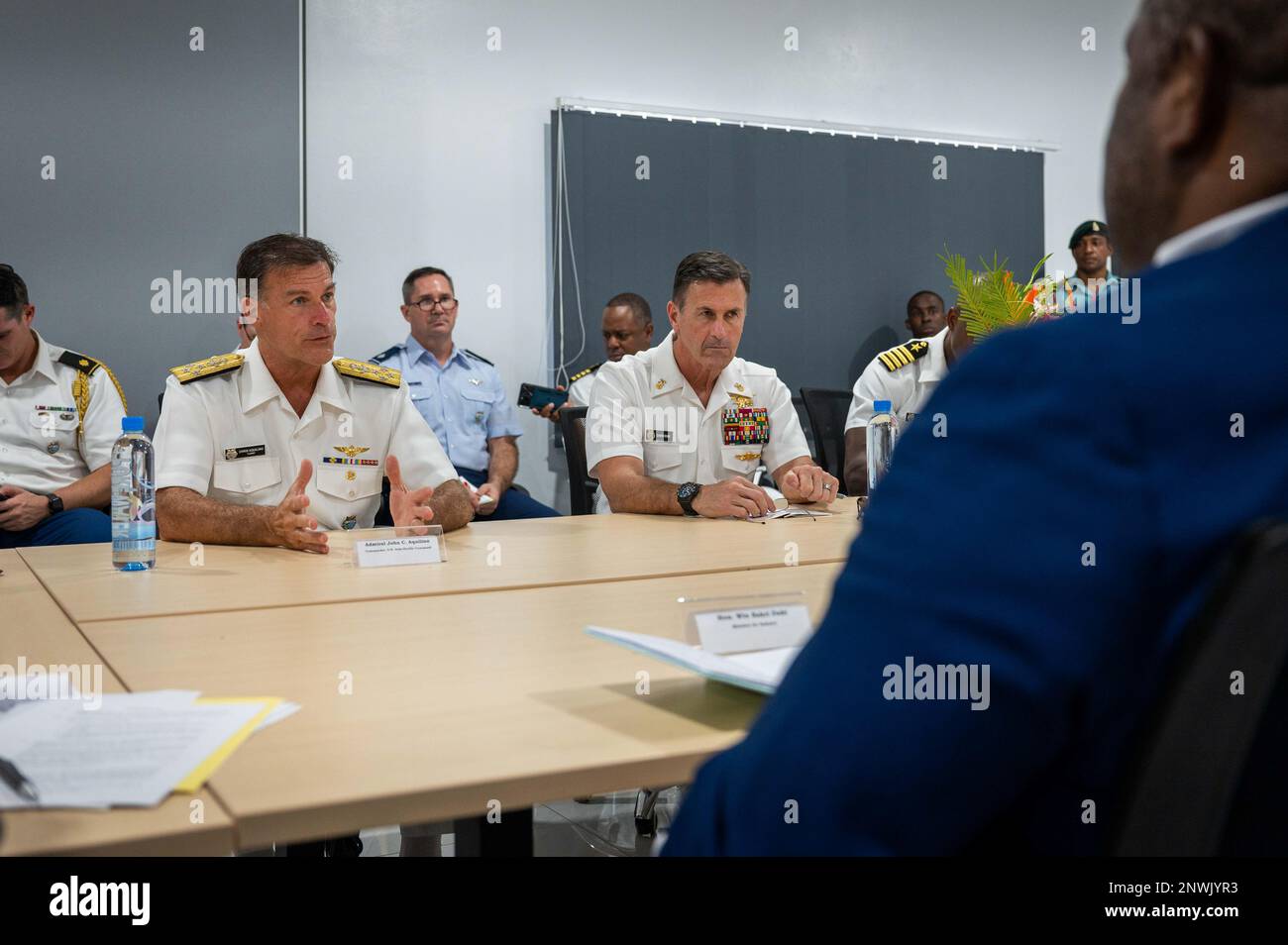 PORT MORESBY, Papua New Guinea (Jan. 30, 2023) Adm. John C. Aquilino, Commander of U.S. Indo ...