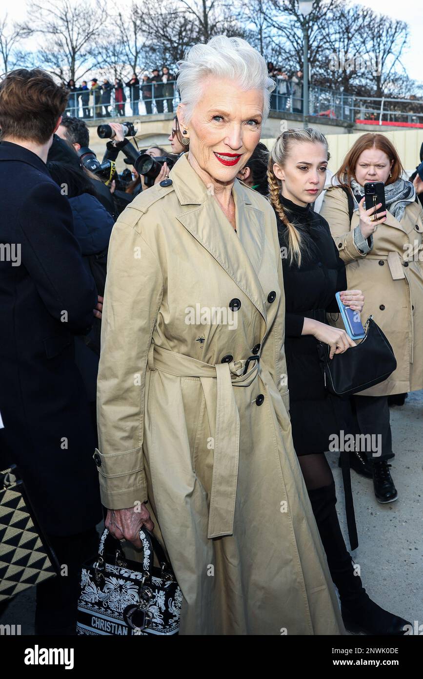 Paris, France. February 28, 2023, Maye Musk attends of the Dior show ...