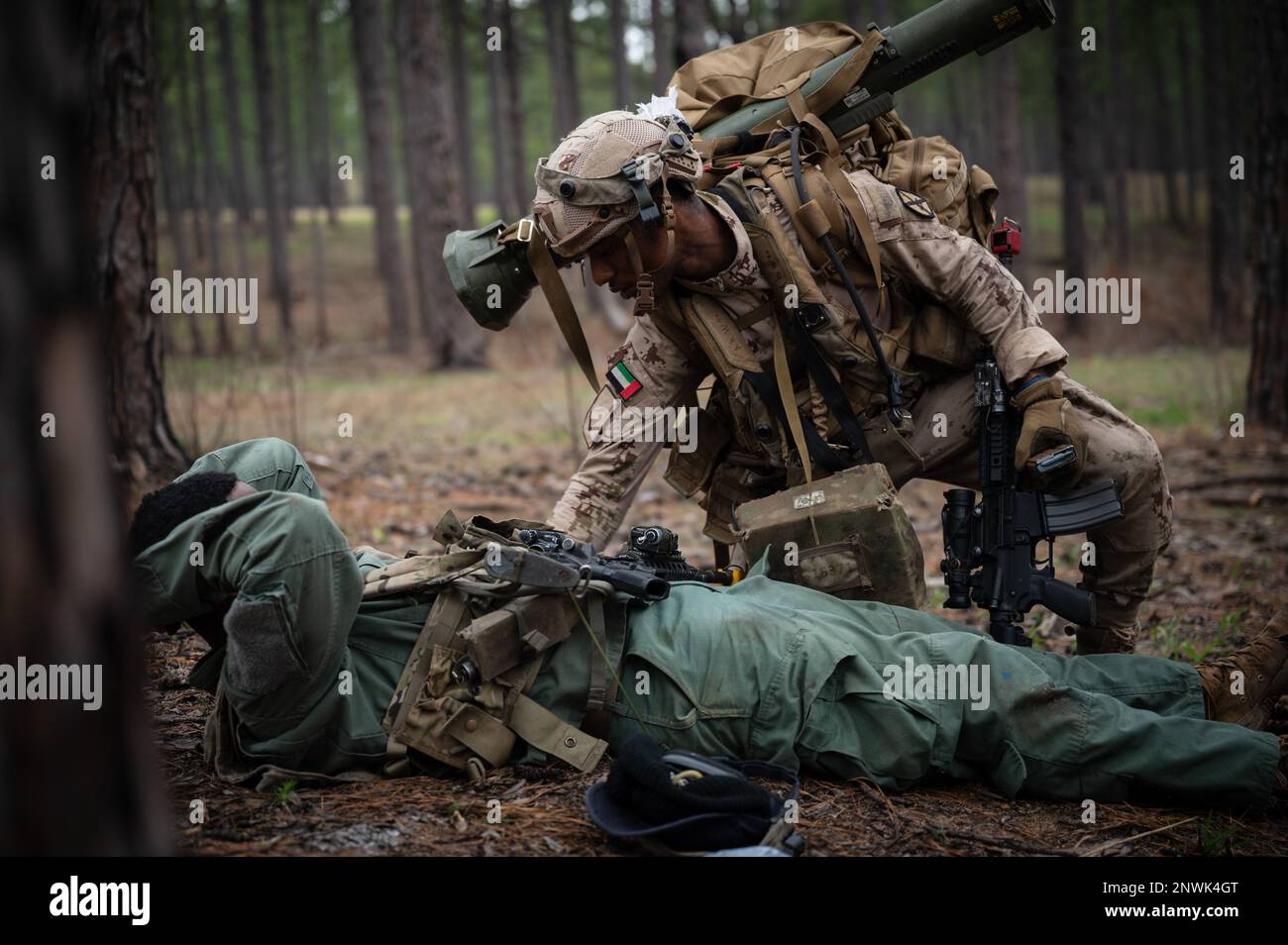 A soldier from the United Arab Emirates 11th Mountain Battalion ...