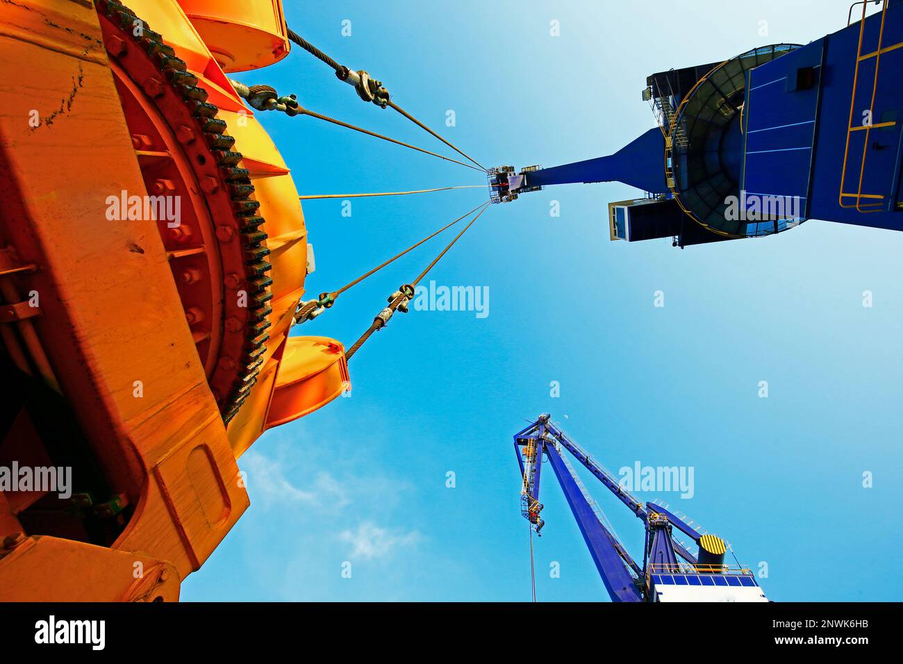 Port crane work Stock Photo - Alamy