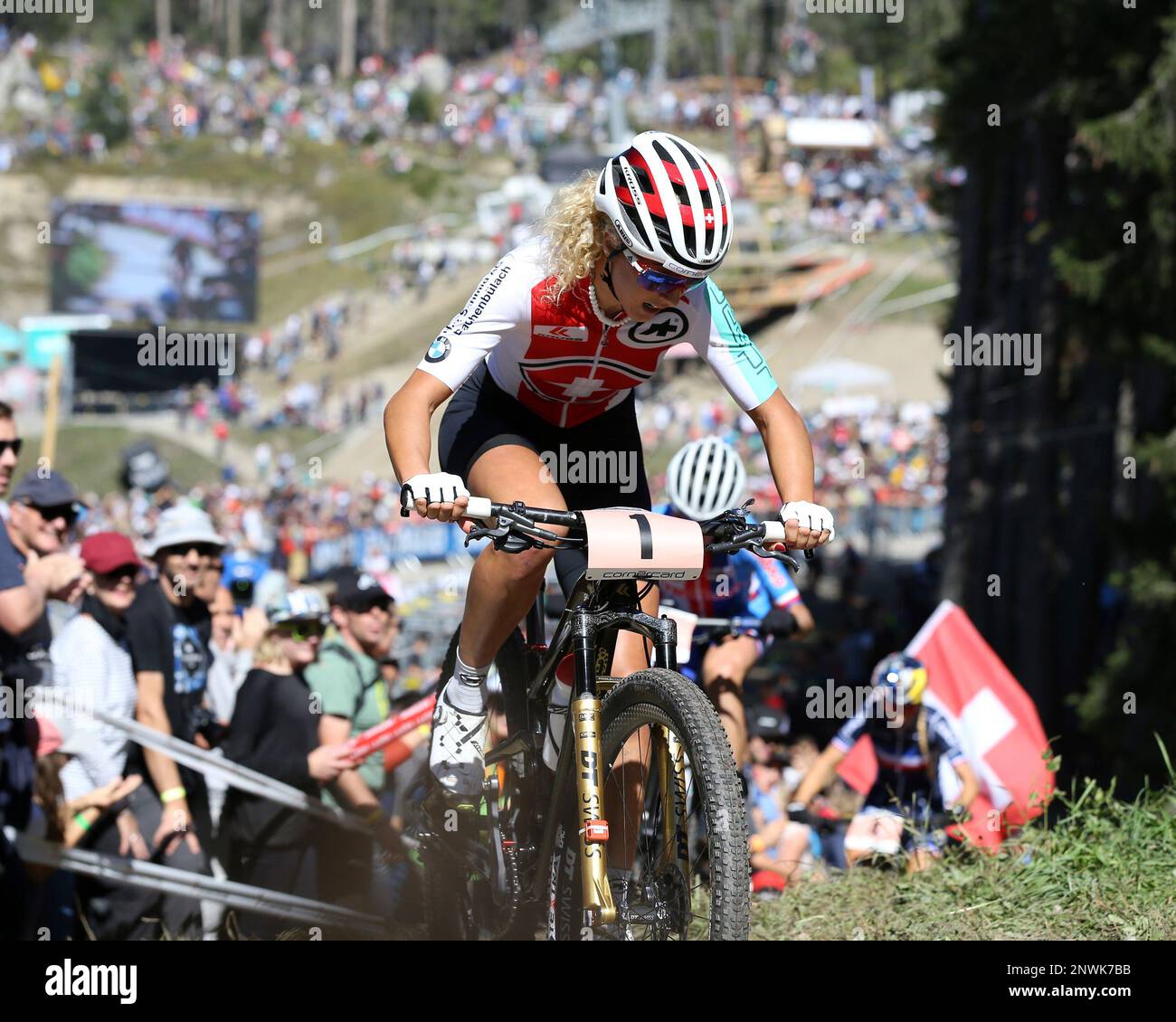 Jolanda Neff, of Switzerland, at the Elite Women Cross Country Olympic ...