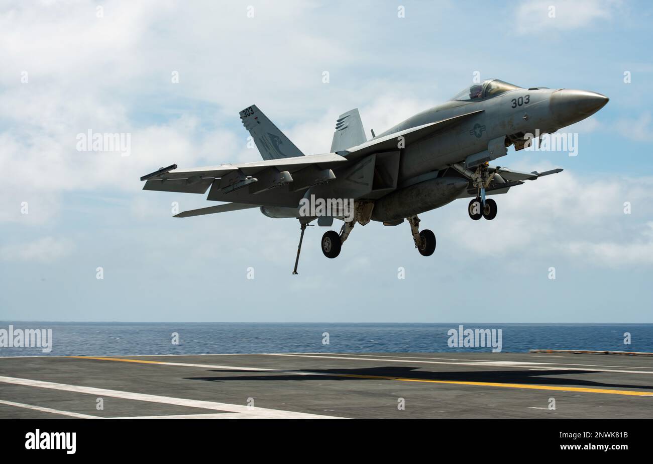 230217-N-WM182-1040 SOUTH CHINA SEA (Feb. 17, 2023) An F/A-18E Super ...