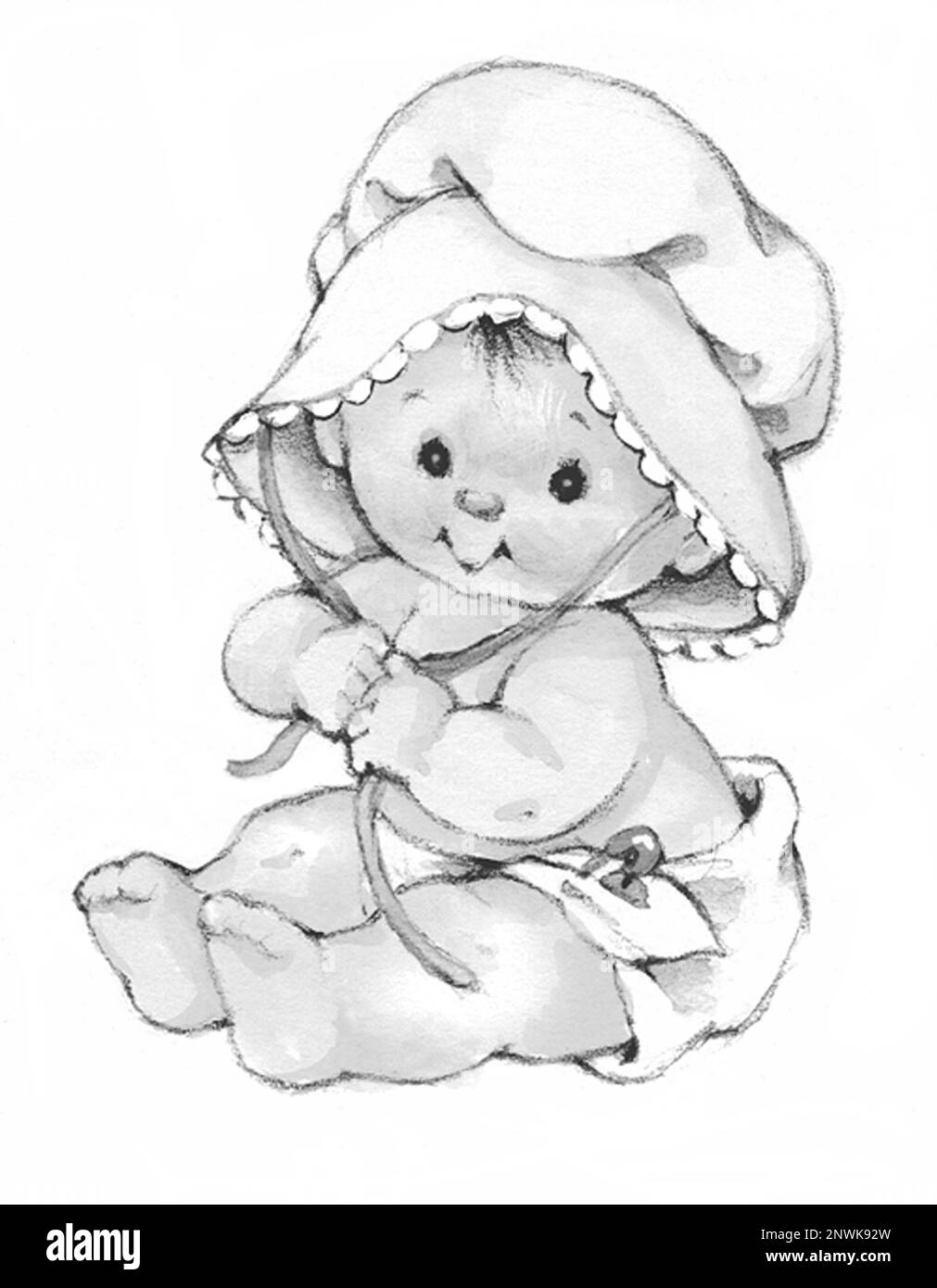 Baby bonnet illustration hi-res stock photography and images - Alamy