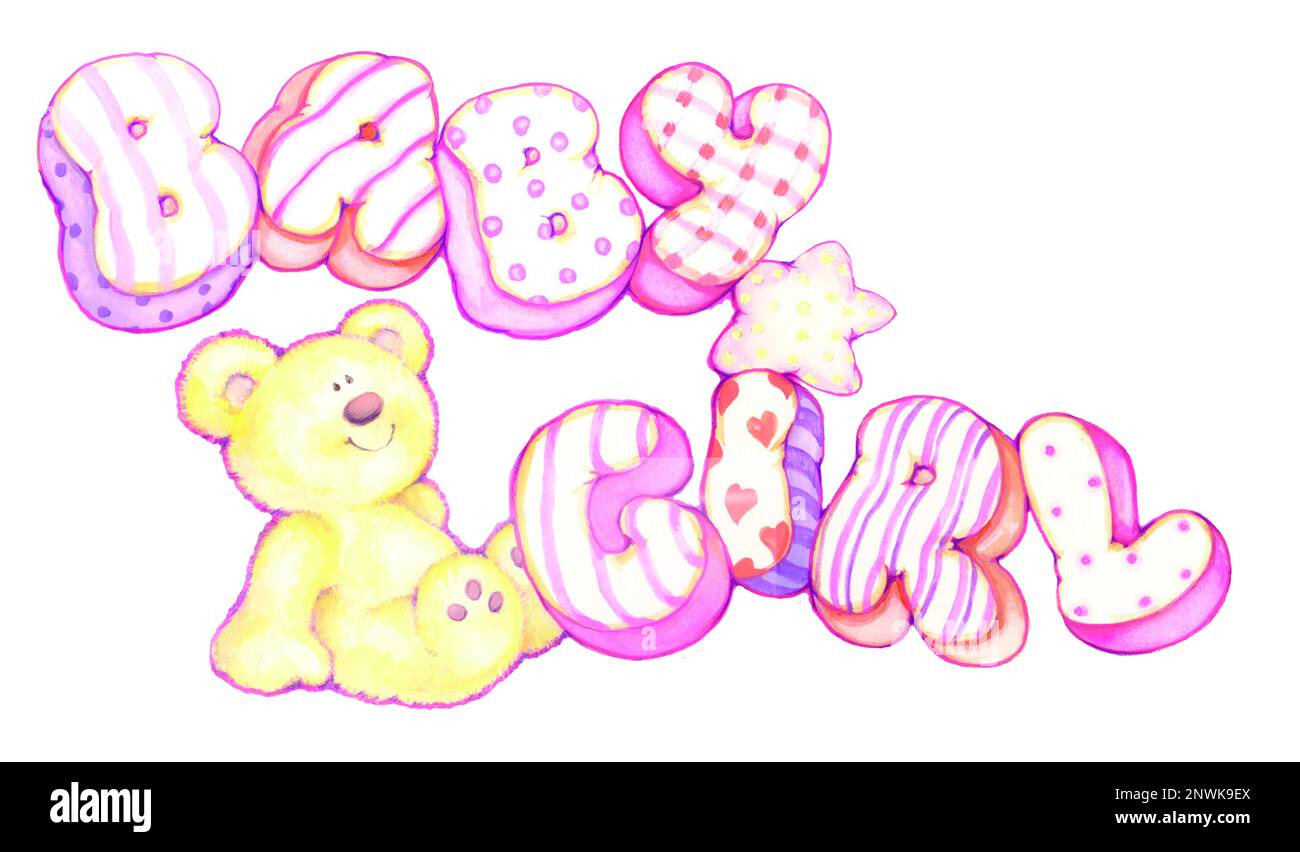 Girl lettering Cut Out Stock Images & Pictures - Alamy