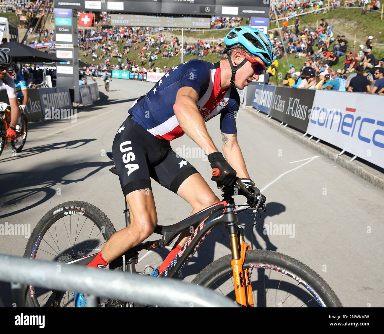 Keegan Swenson, of Park City, UT, at the Elite Men Cross Country ...