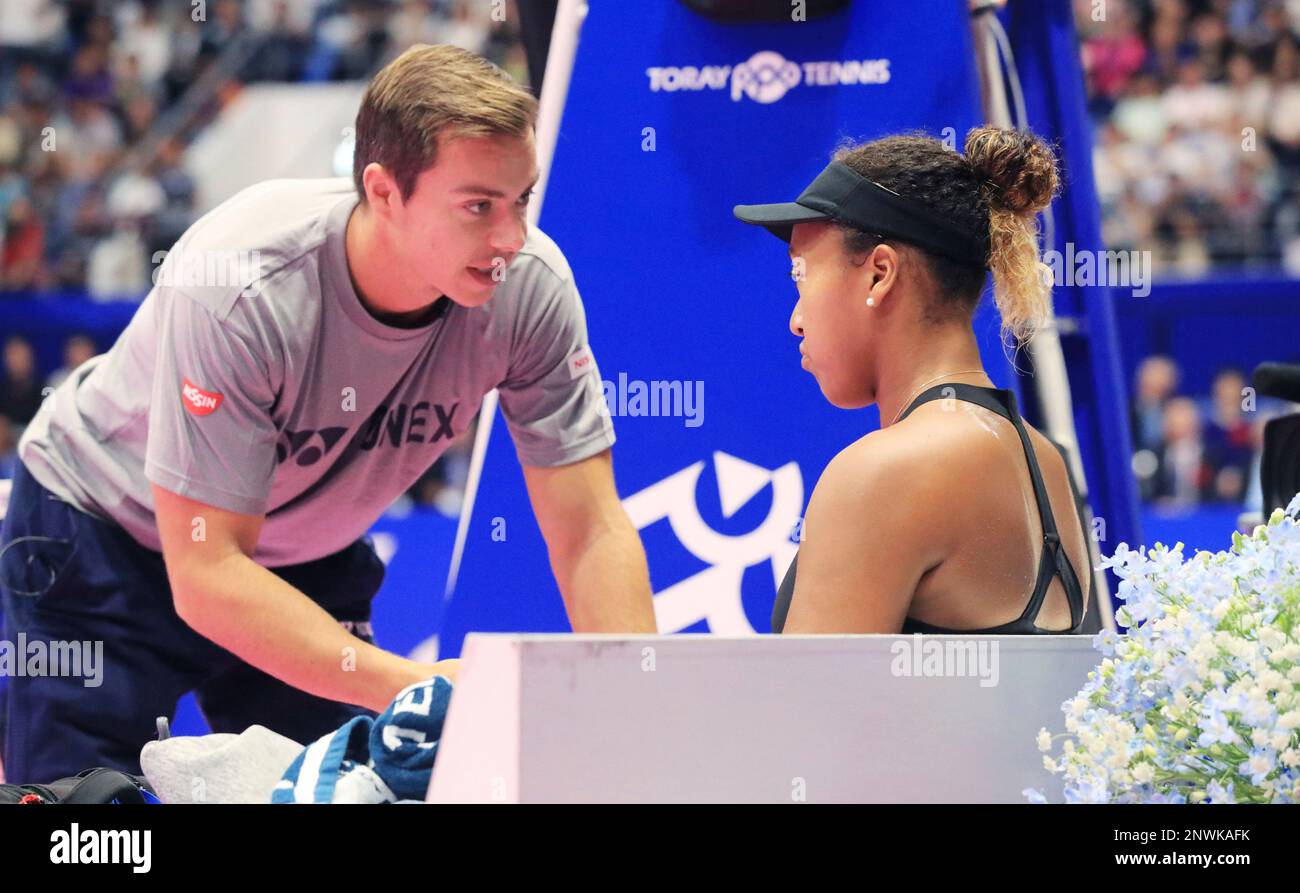 Sascha Bajin, coach of Japanese tennis player Naomi Osaka, advices to ...