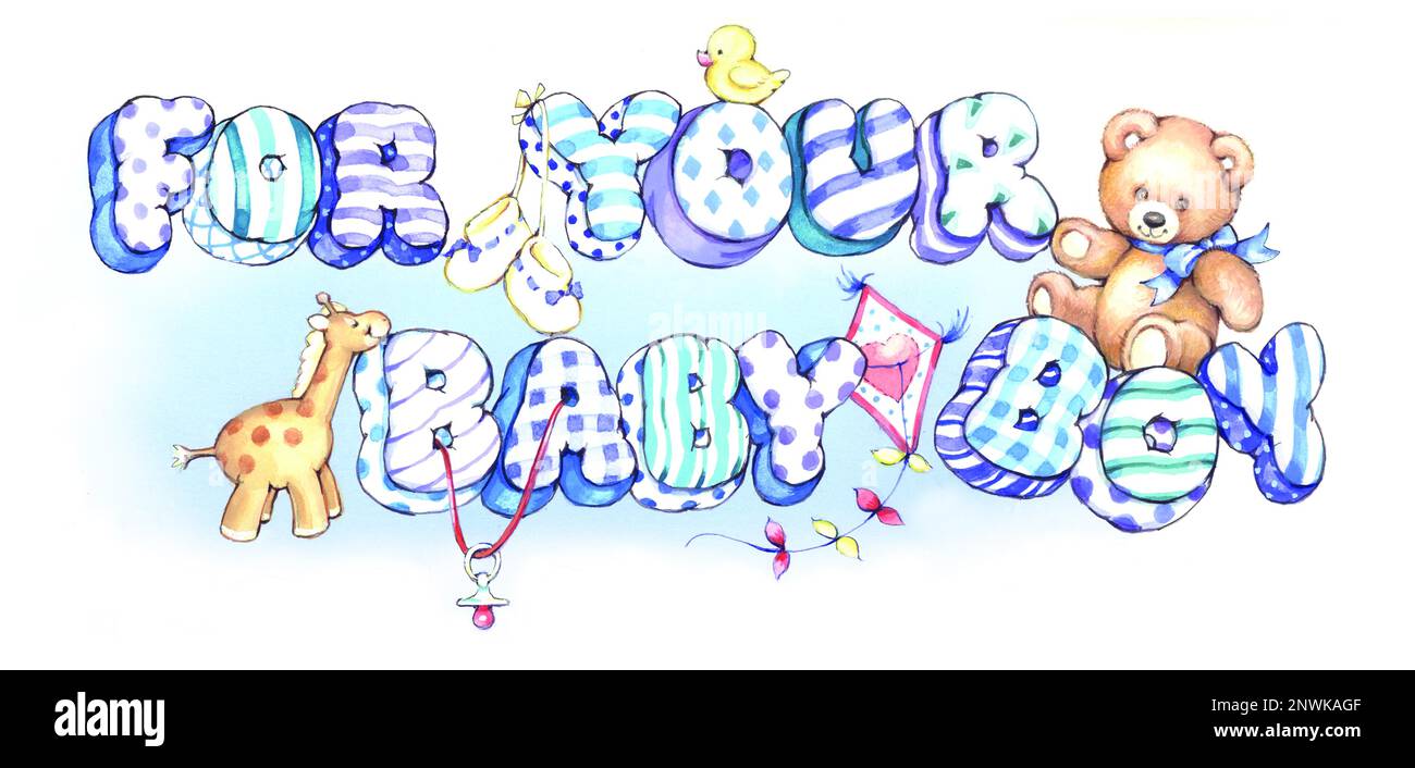 Baby lettering hi-res stock photography and images - Alamy