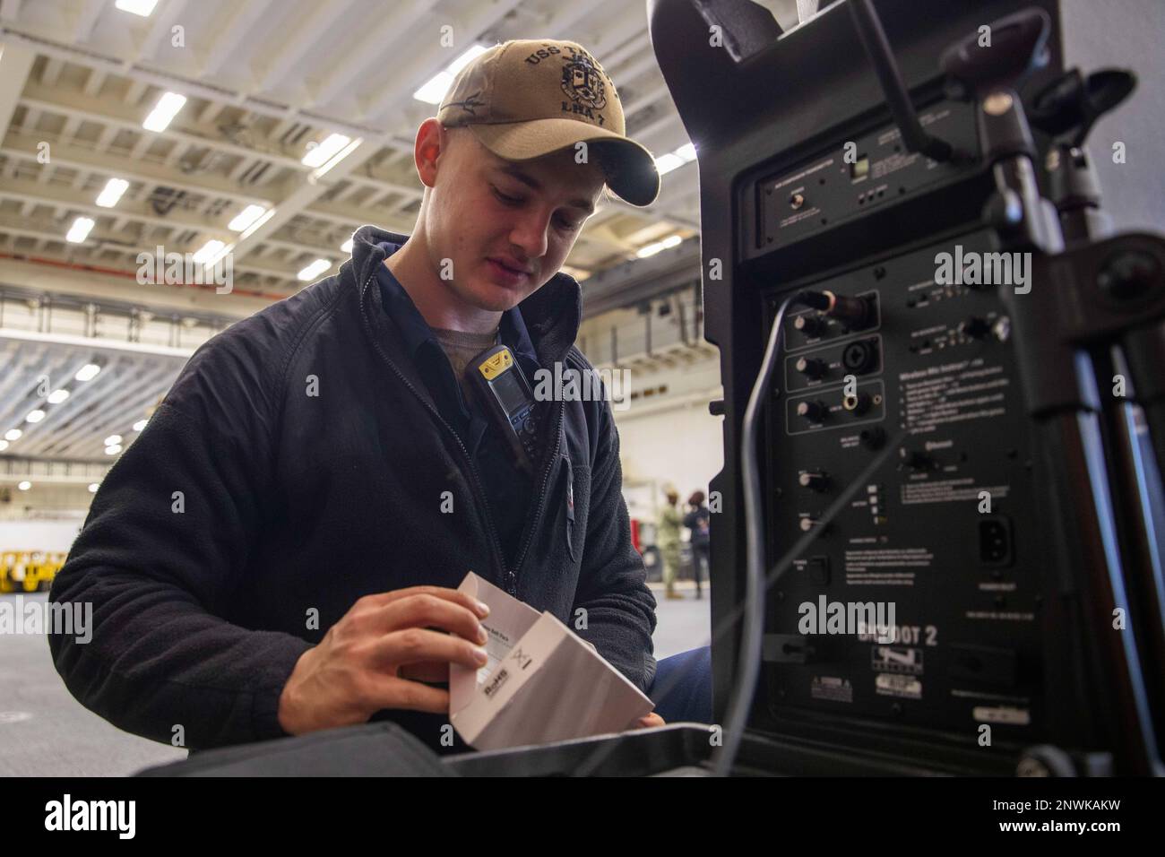 230203-N-CM110-1015 PACIFIC OCEAN (Feb. 3, 2023) – Interior Communications Electrician 3rd Class ...