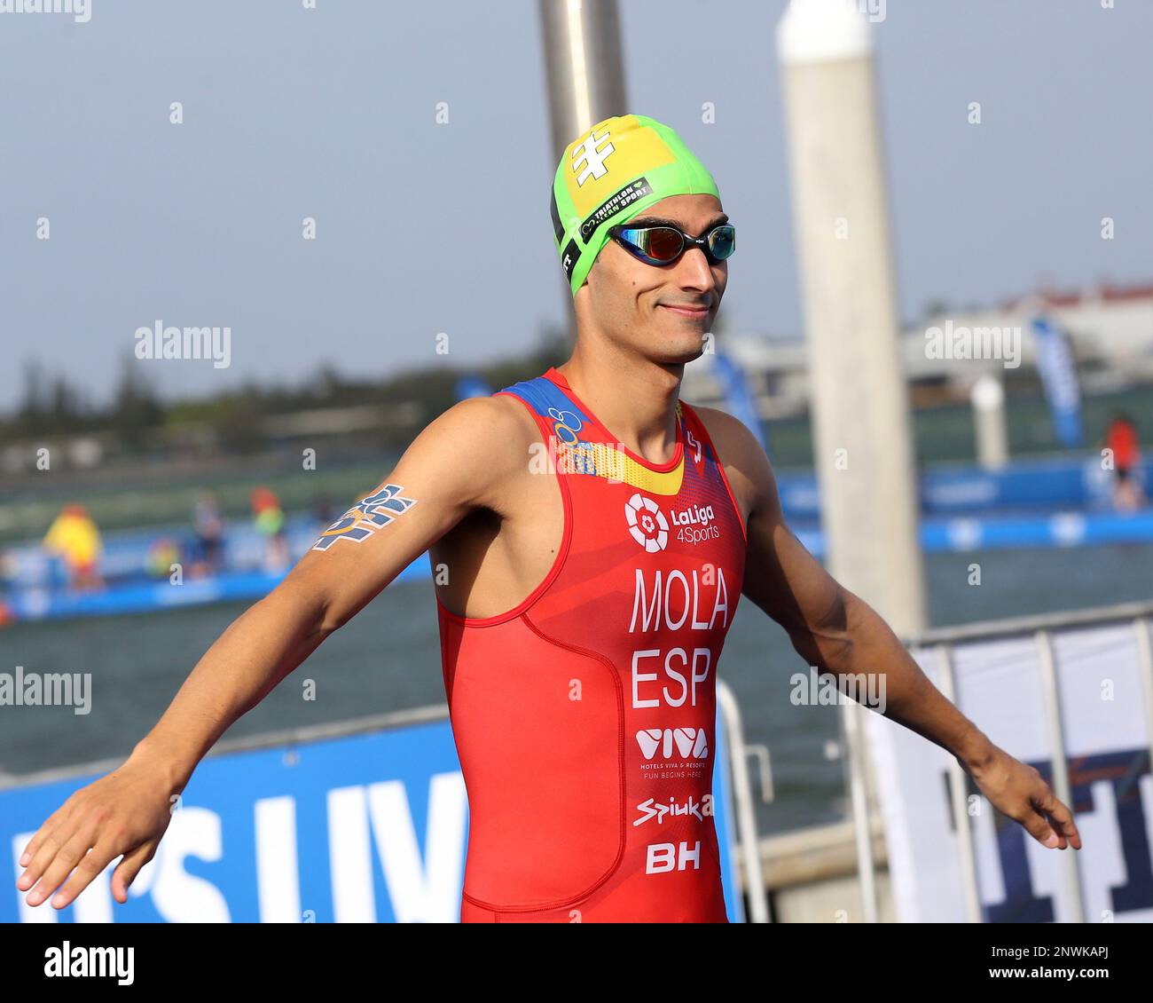 Mario Mola Díaz, of Spain, places 2nd at the Elite Men Triathlon World ...
