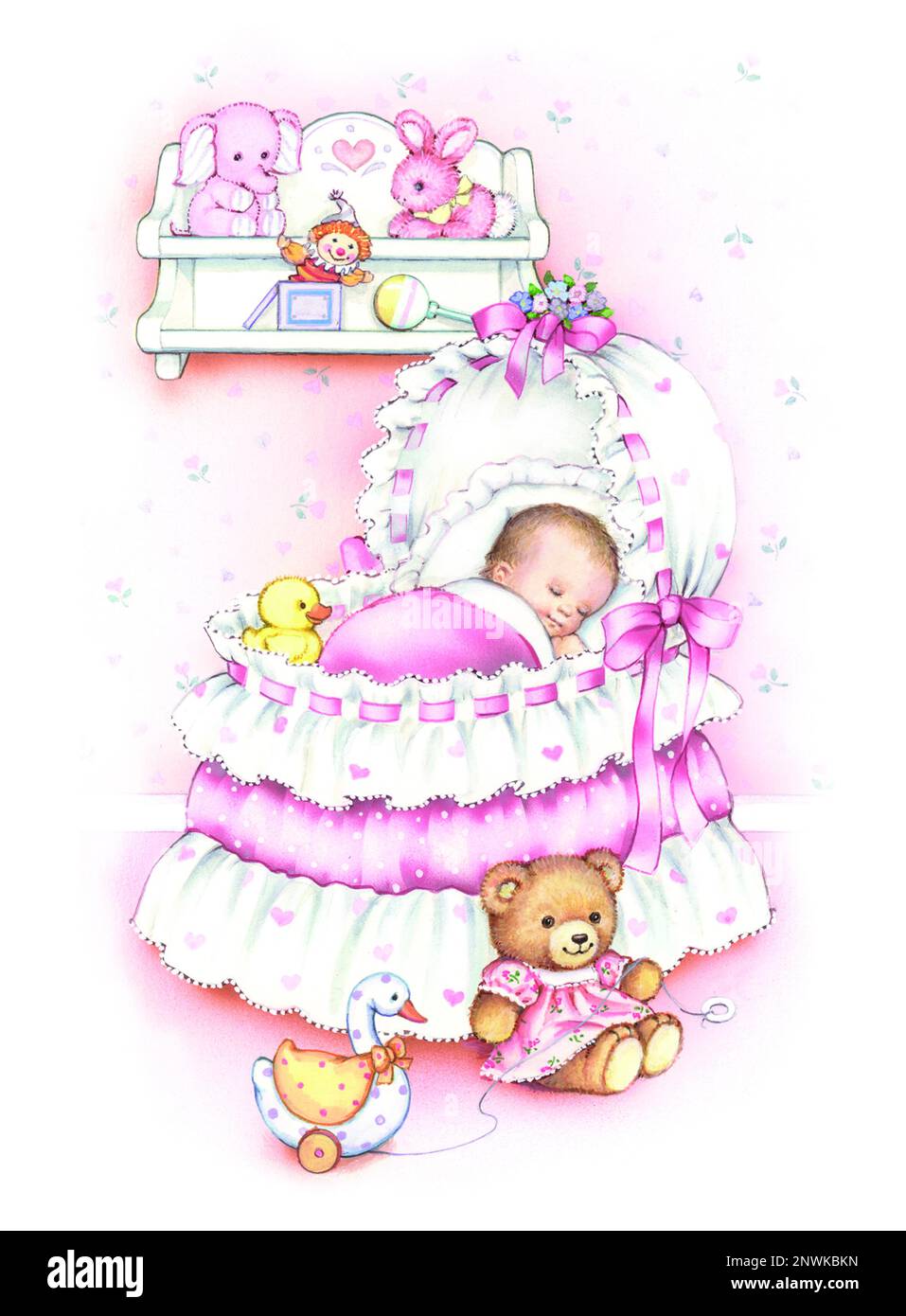 Pink cot Cut Out Stock Images & Pictures - Alamy