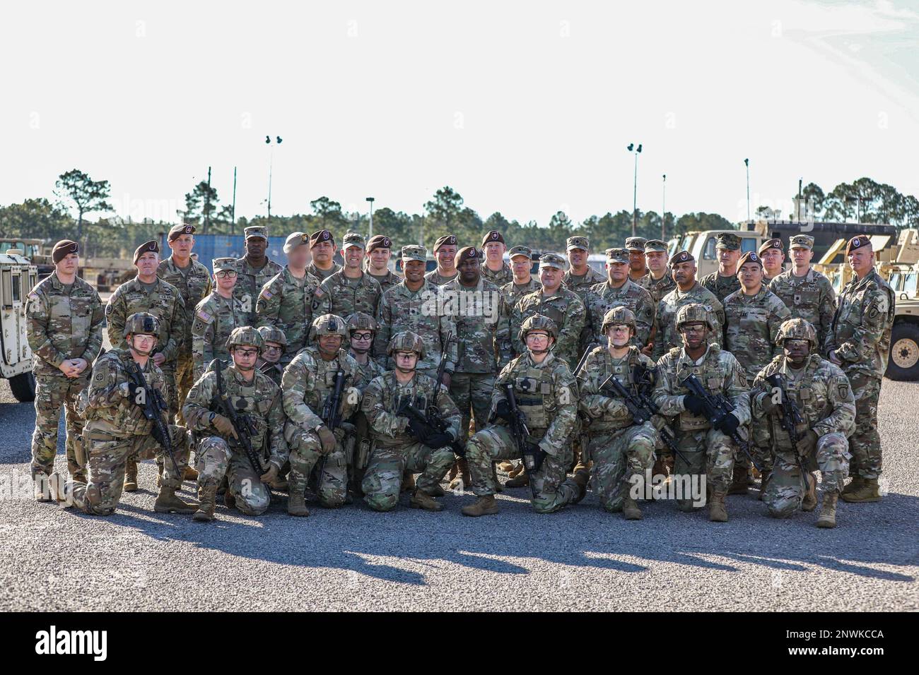 U.S. Army Advisors with 2nd Security Force Assistance Brigade pose for ...