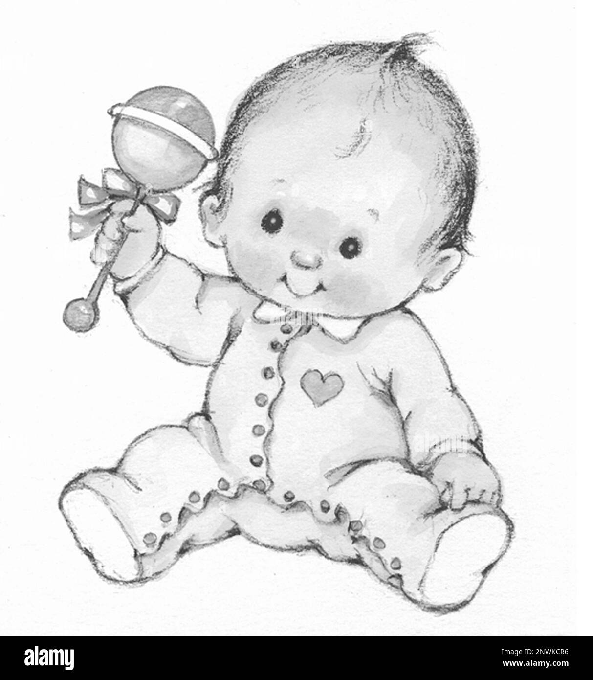 Teddy bear black and white illustration hi-res stock photography and ...