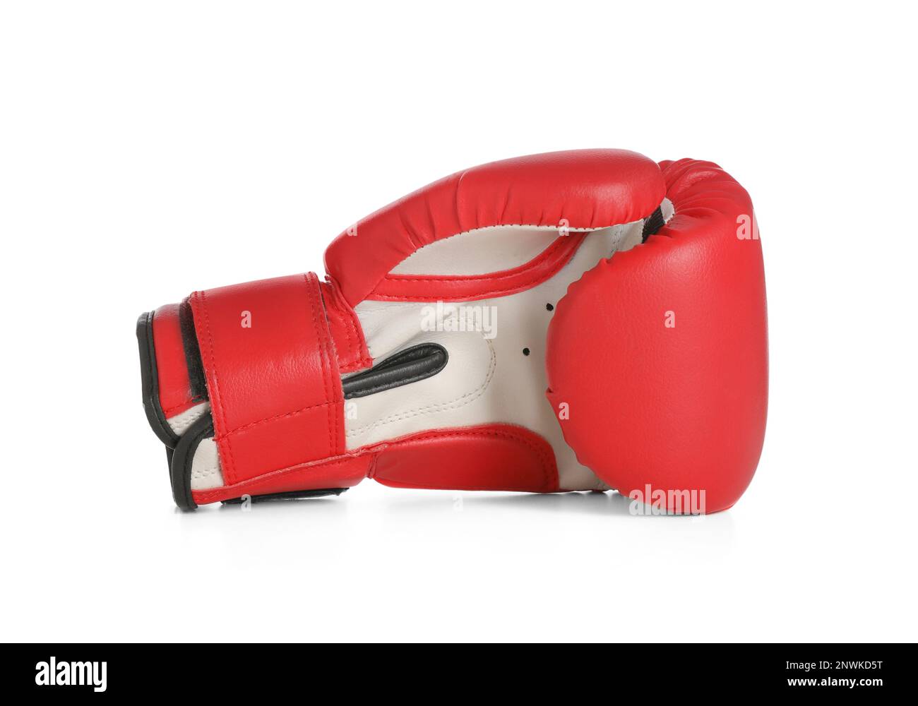 New red boxing glove isolated on white Stock Photo - Alamy