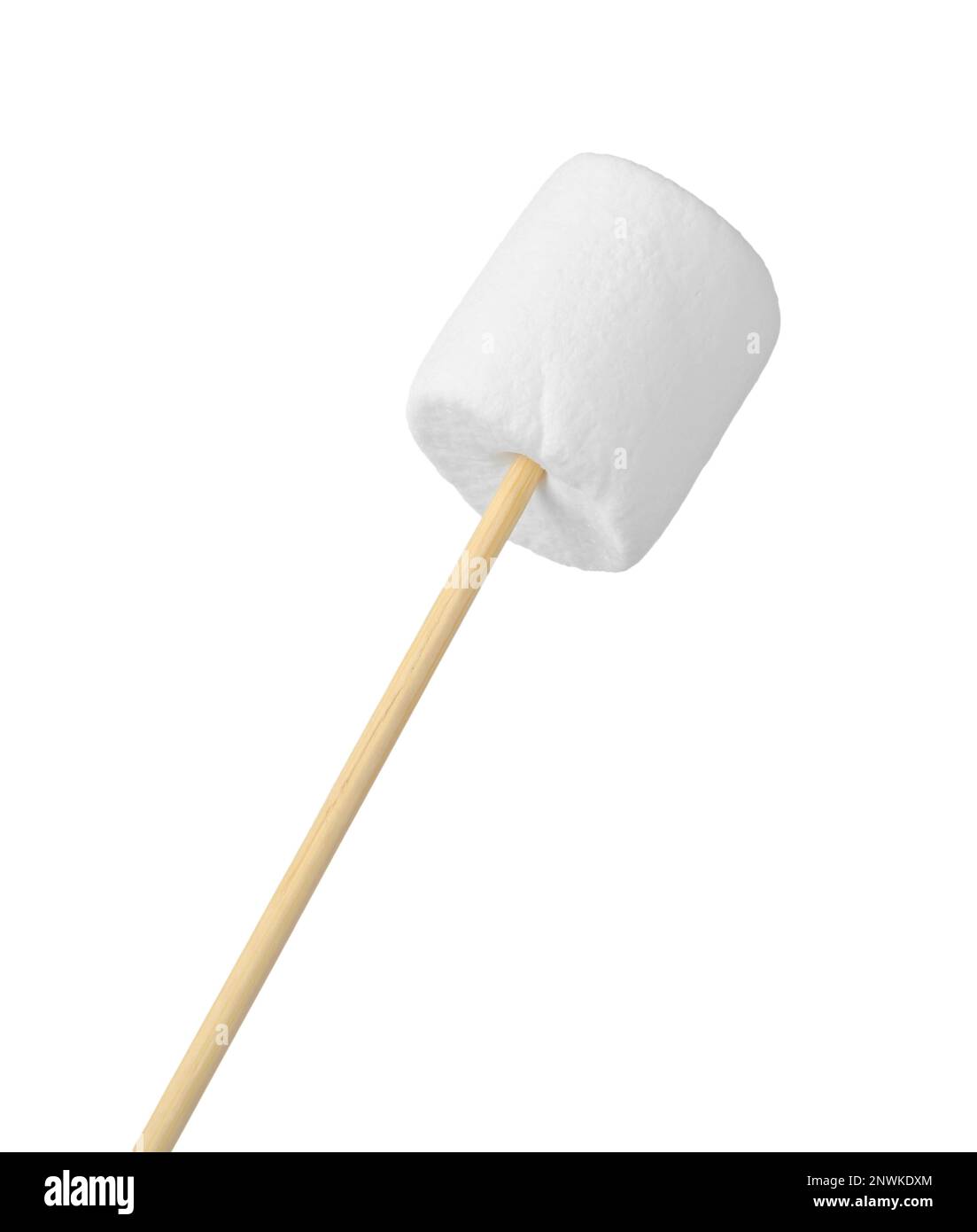 Stick with delicious puffy marshmallow isolated on white Stock Photo ...