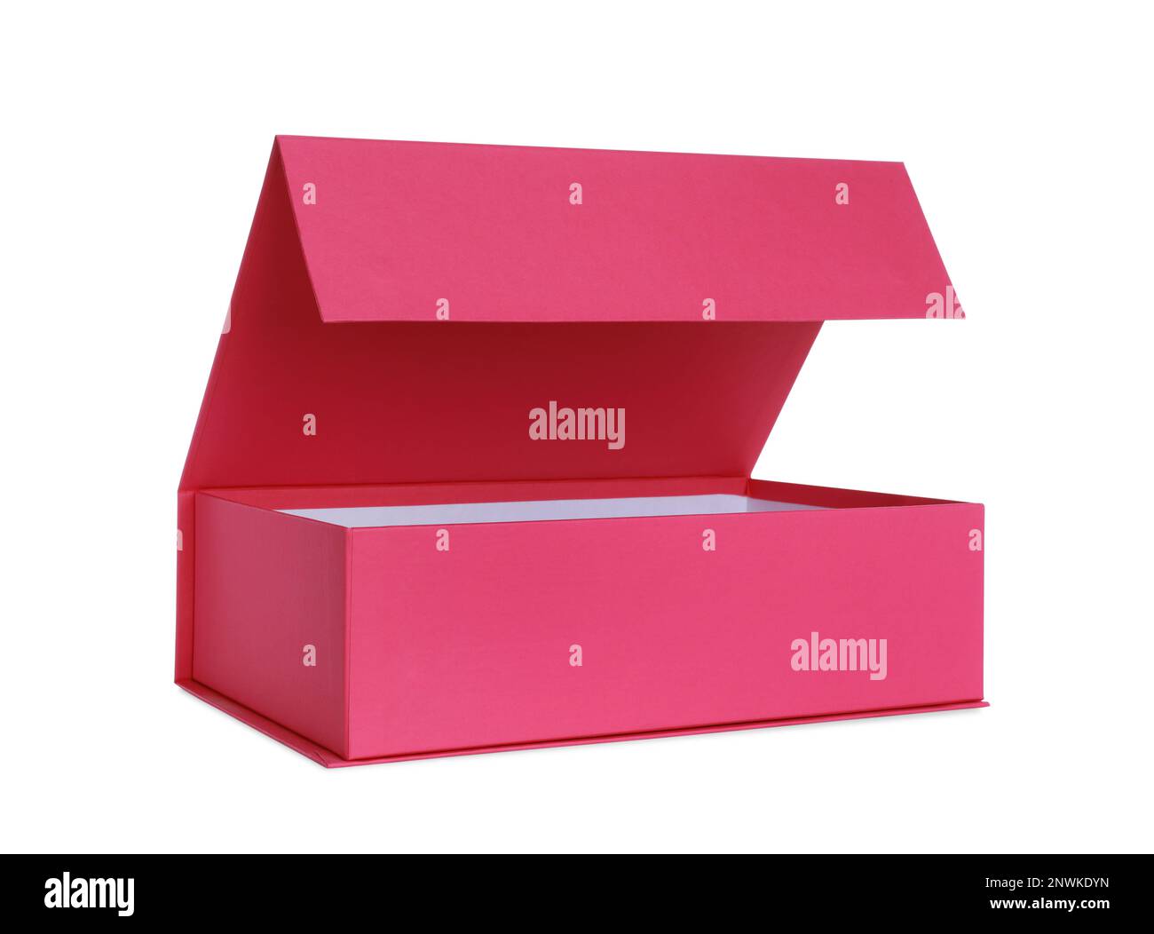 Open pink shoe box isolated on white Stock Photo - Alamy