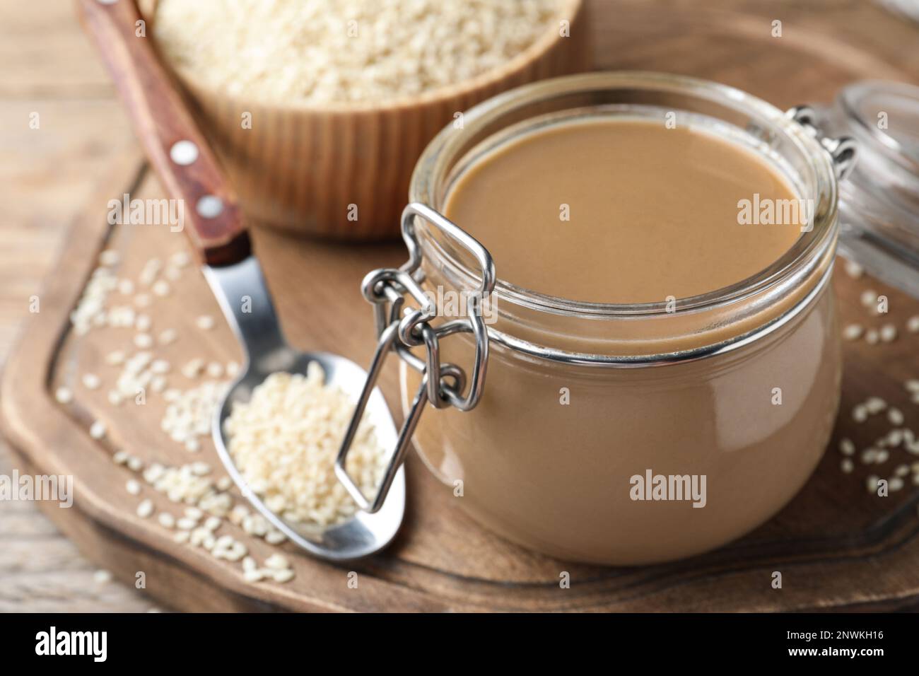 Tahini sesame paste jar hi-res stock photography and images - Alamy