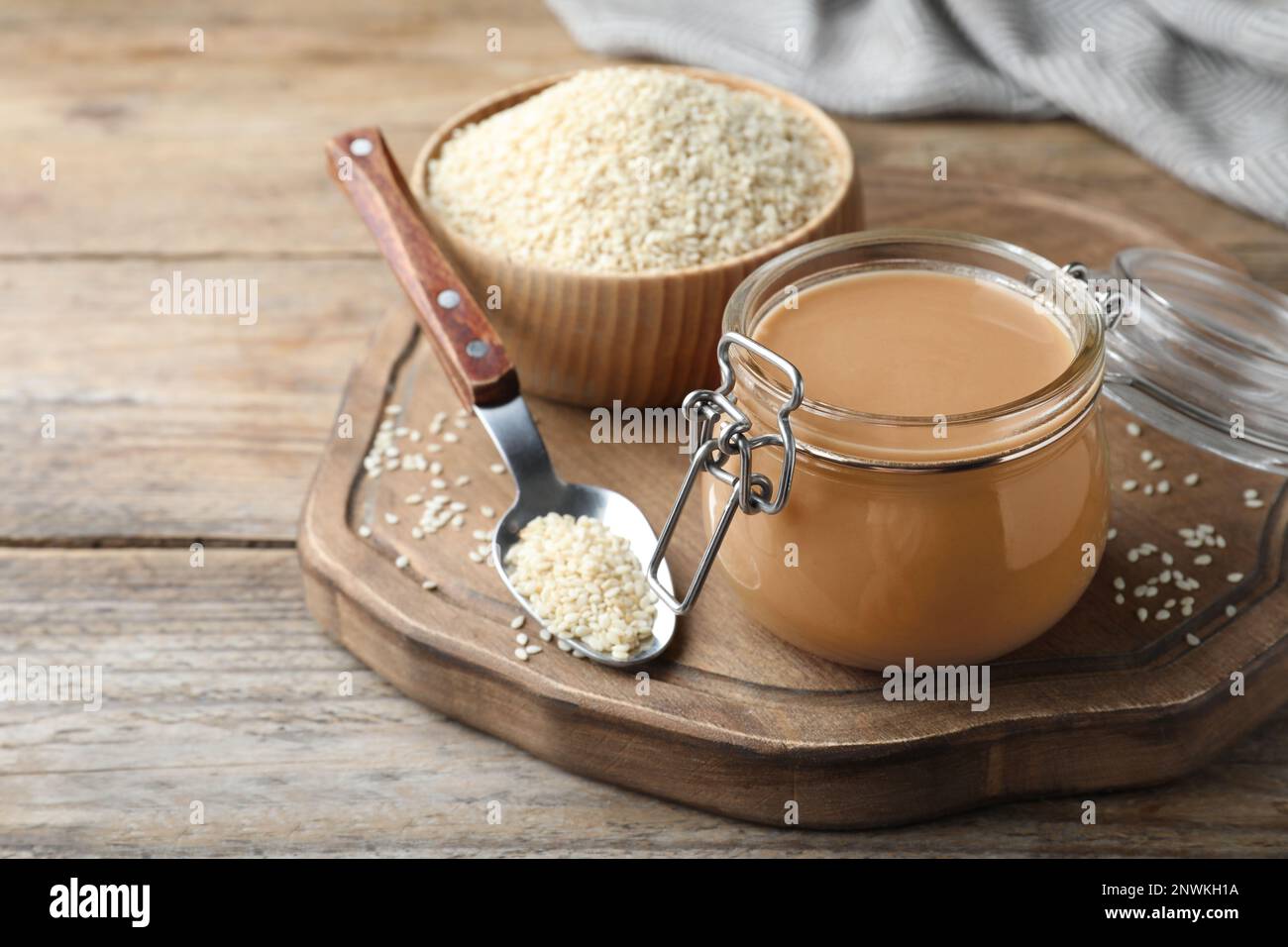 Tahini sesame paste jar hi-res stock photography and images - Alamy