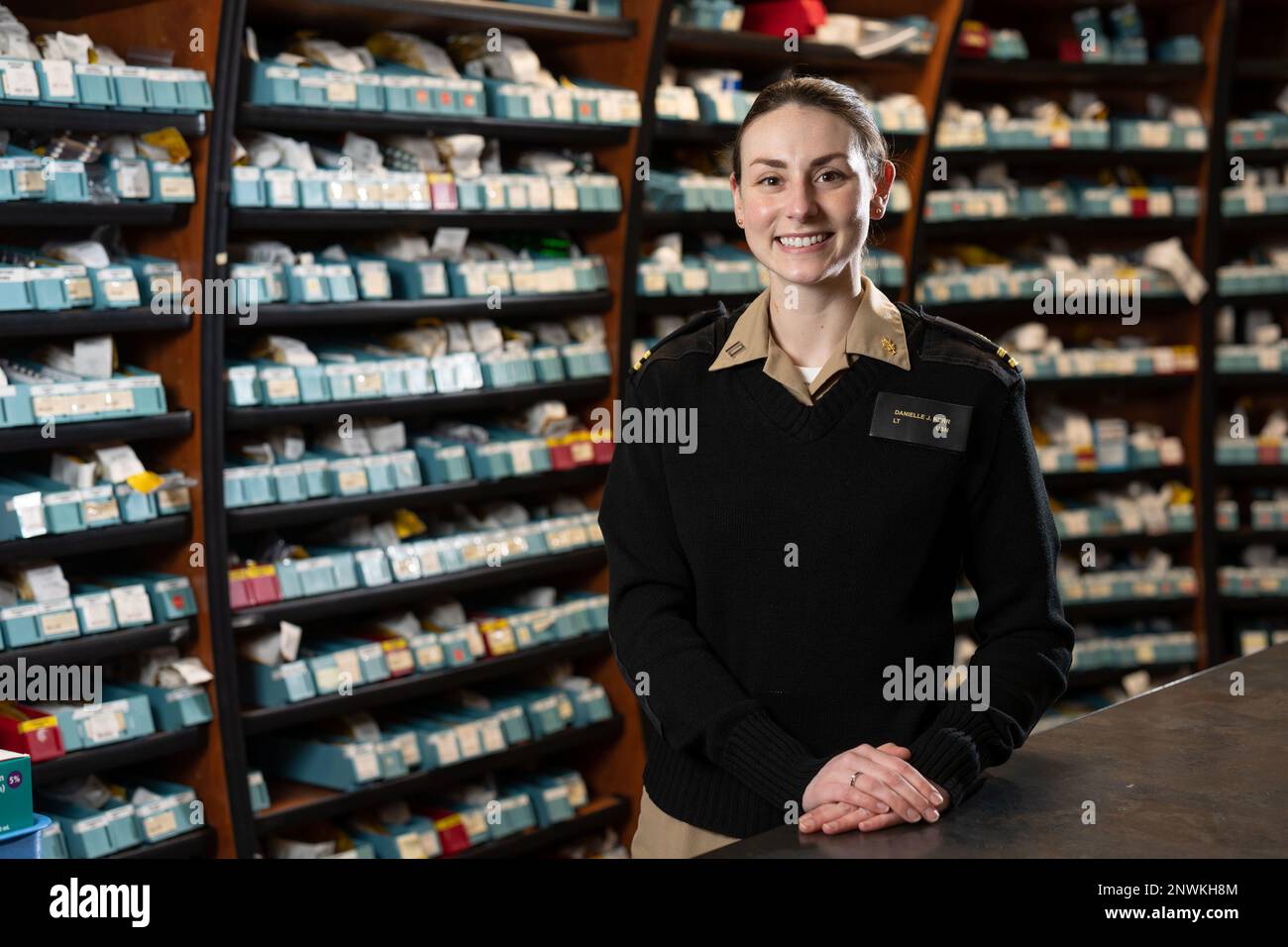 U.S. Navy Lt. Danielle Kerr, a pharmacists assigned to Walter Reed ...