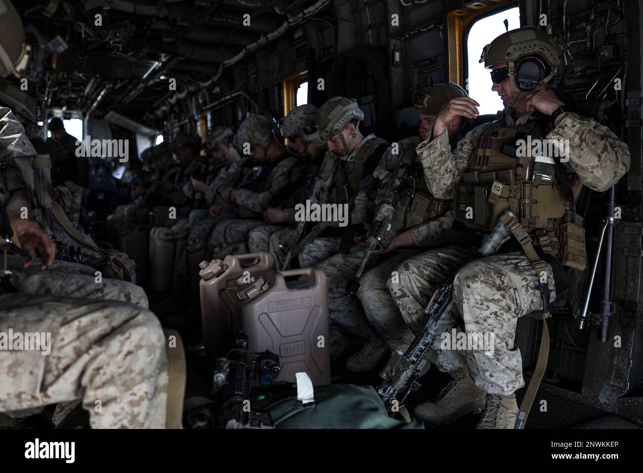 U.S. Marines with Fox Company, 2nd Battalion, 7th Marine Regiment (REIN ...