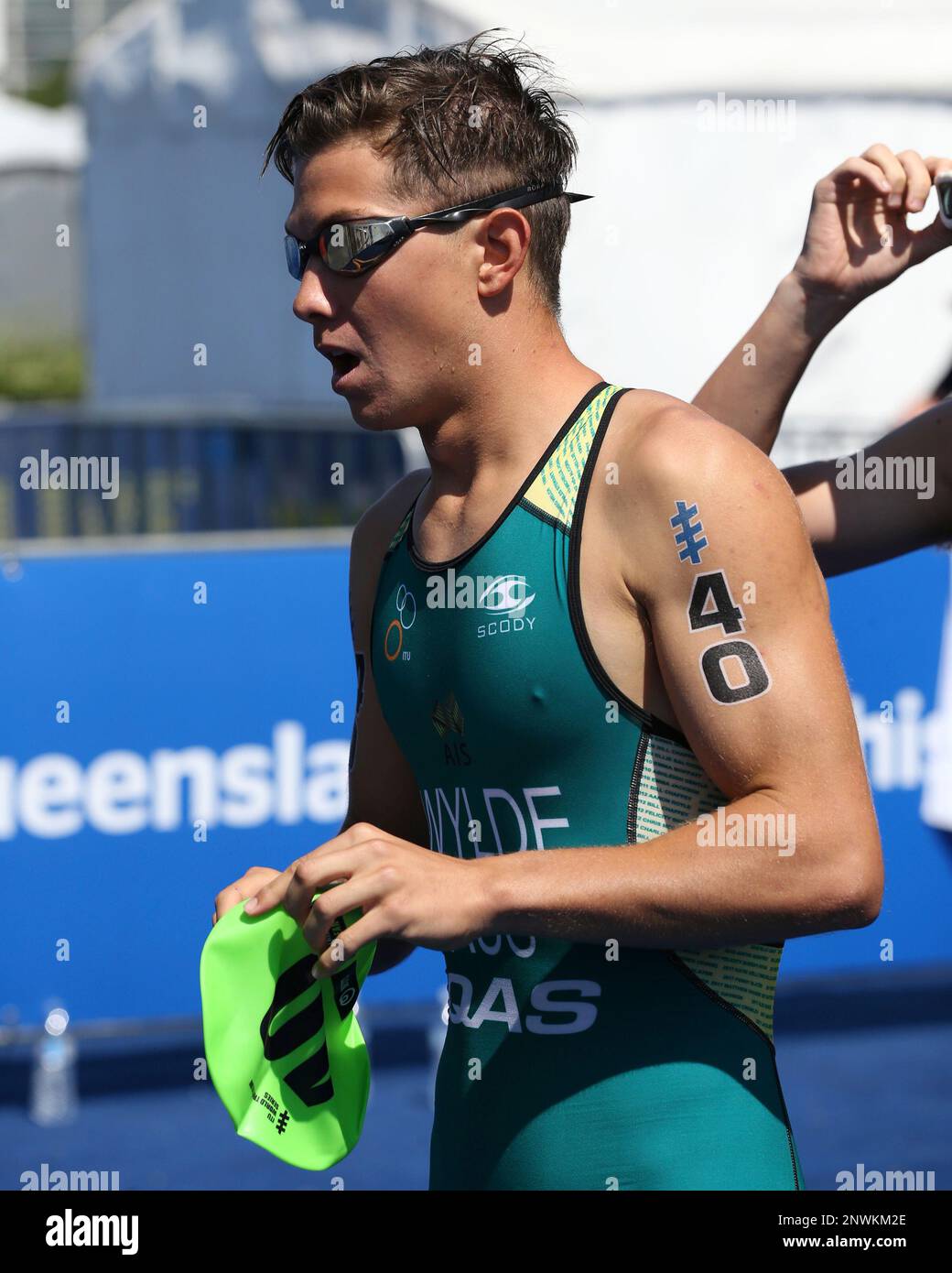 Kye Wylde, of Australia, at the U23 Men Triathlon World Championship ...