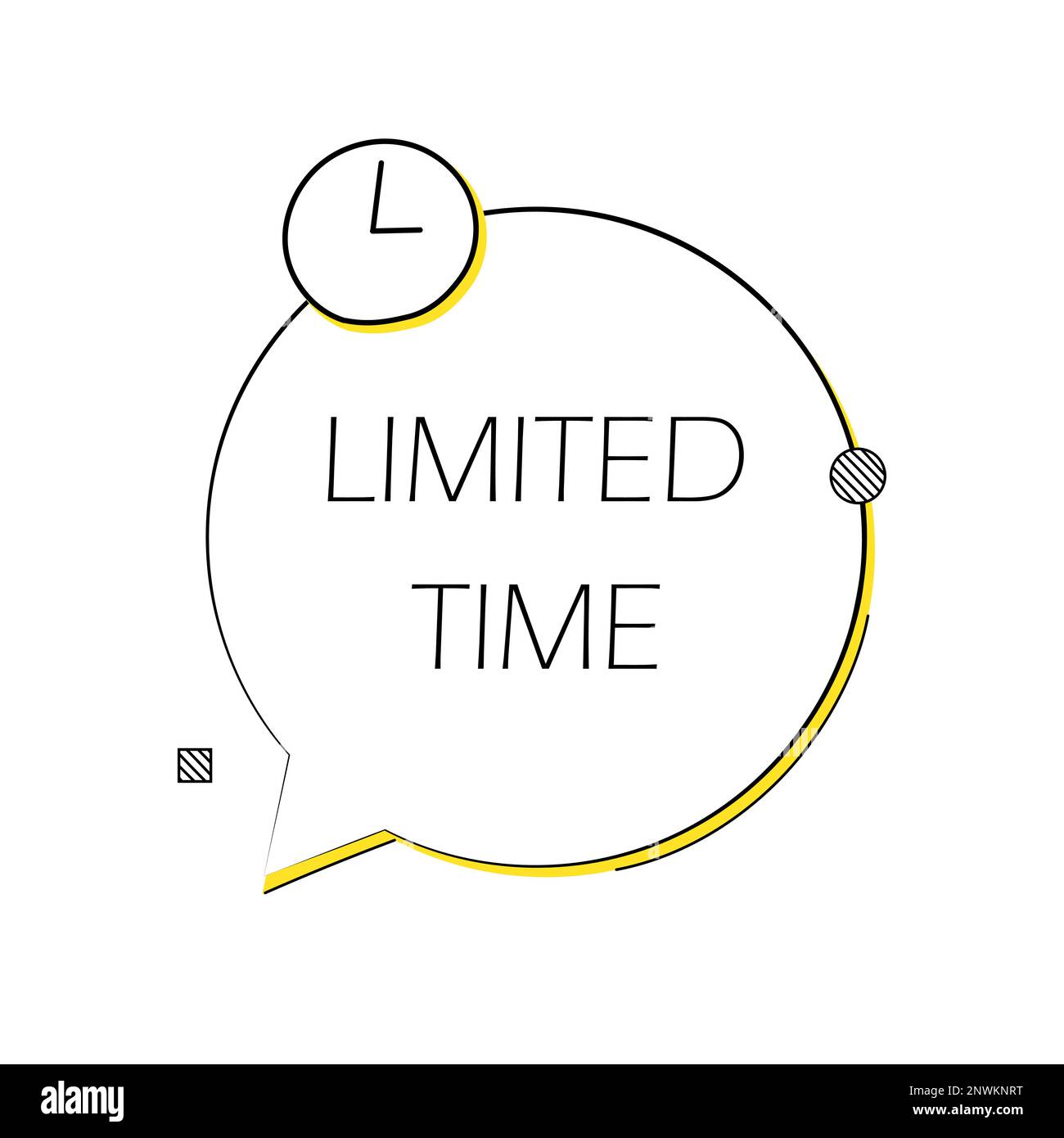 Limited time label with clock Stock Vector Image & Art - Alamy