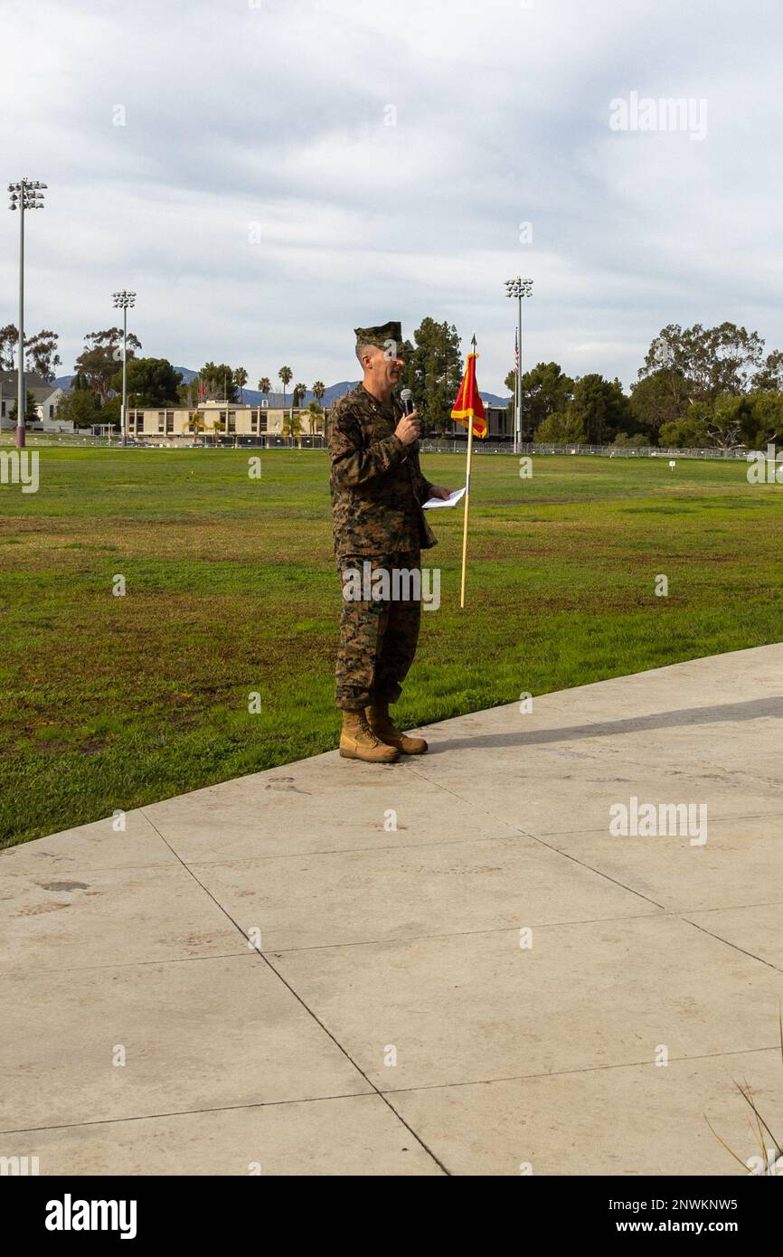 U.S. Marine Corps Col. Ryan E. Scott, outgoing commanding officer of ...