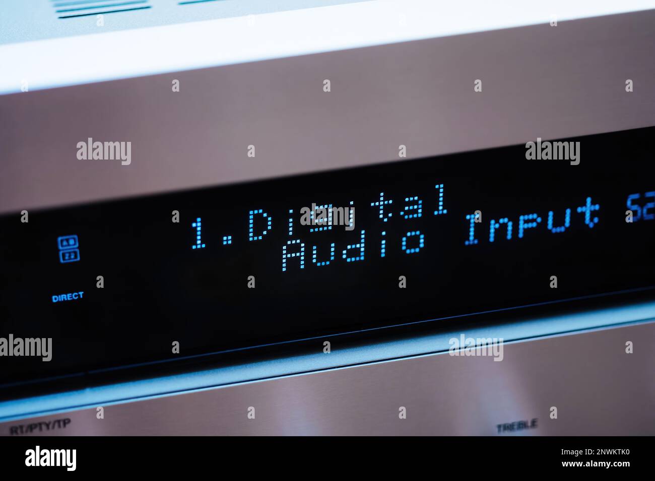 Digital input text on the LCD display aluminum facade figh-end stereo ...