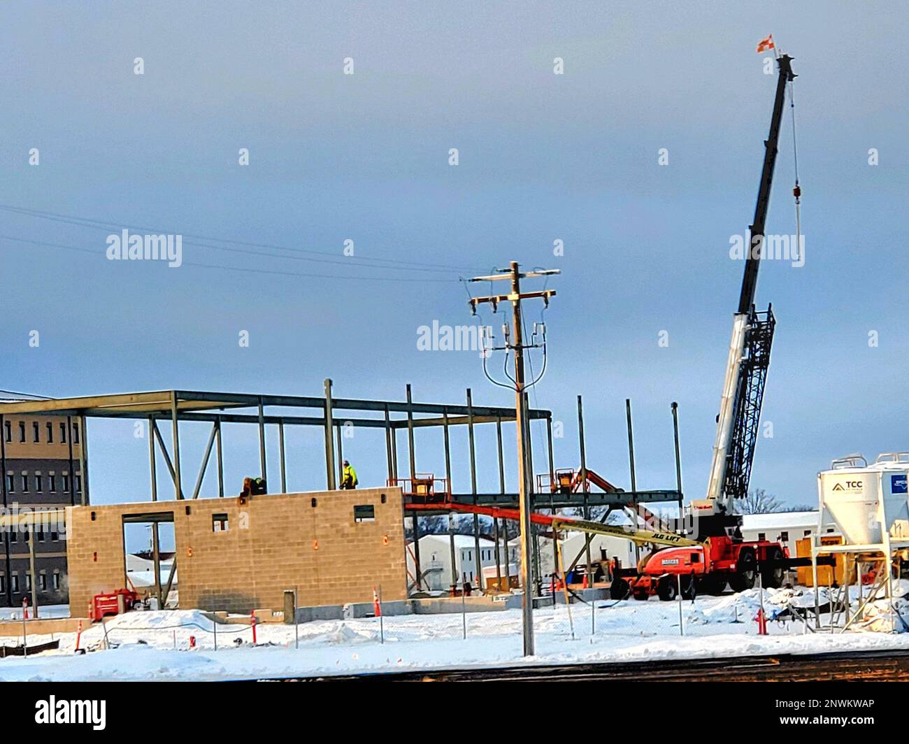 The construction area for a future transient training brigade ...