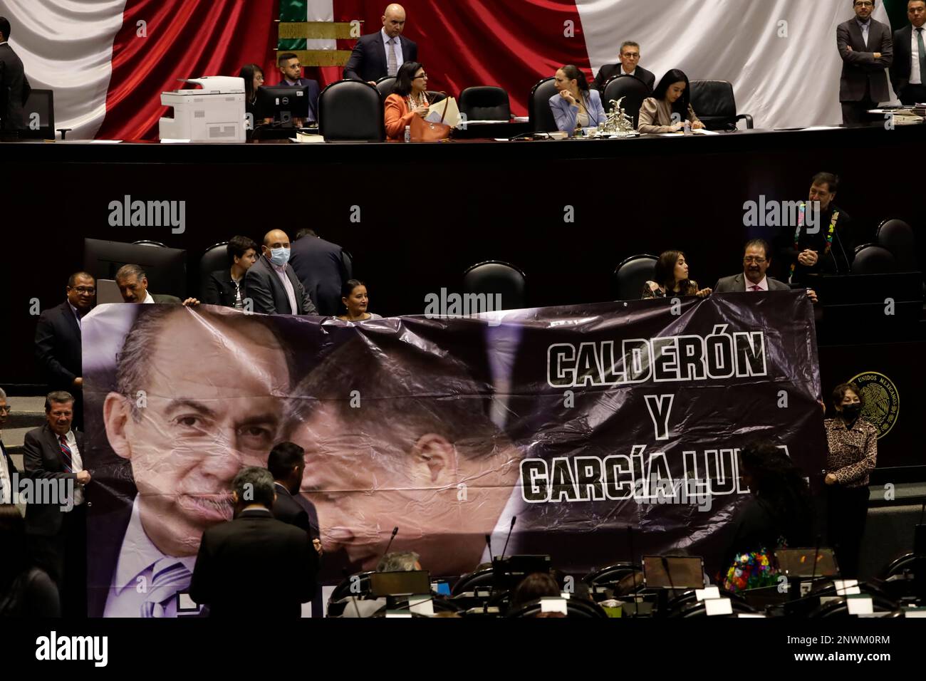 Mexico City, Mexico. 28th Feb, 2023. The legislators of the work ...