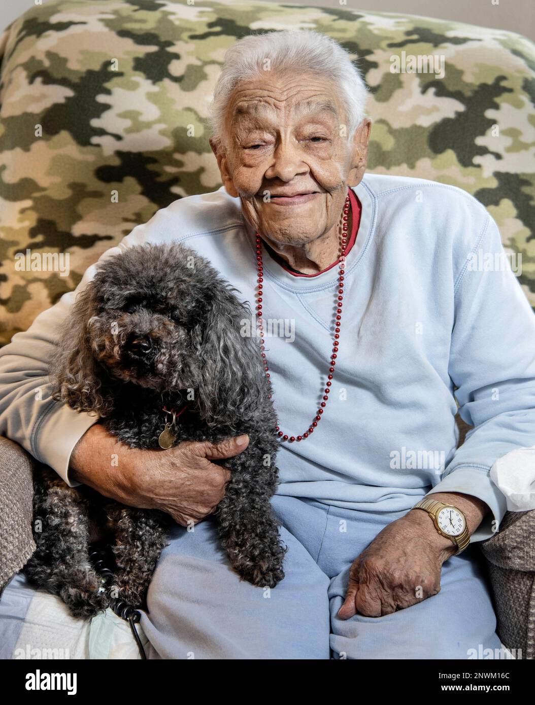 In this Sept. 4, 2018 photo, former educator Teretha Johnson poses with ...