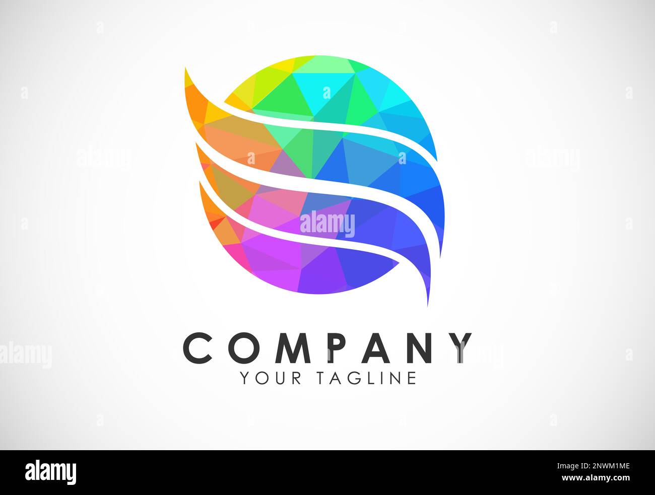 Polygonal Fire Flame Logo. Colorful Low Poly Flame Logo. Low Poly ...