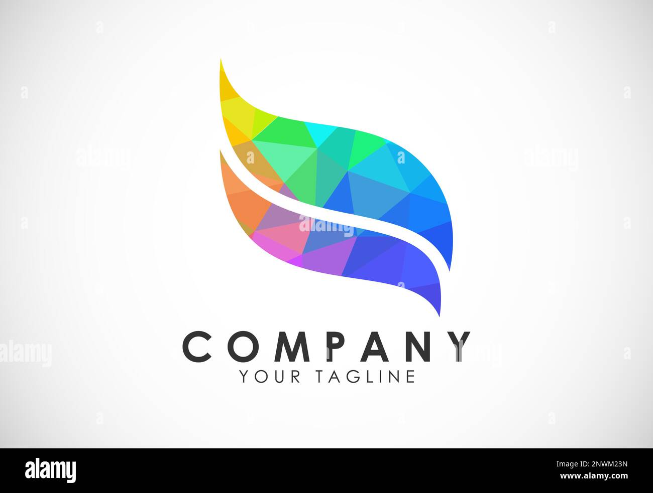 Polygonal Fire Flame Logo. Colorful Low Poly Flame Logo. Low Poly ...