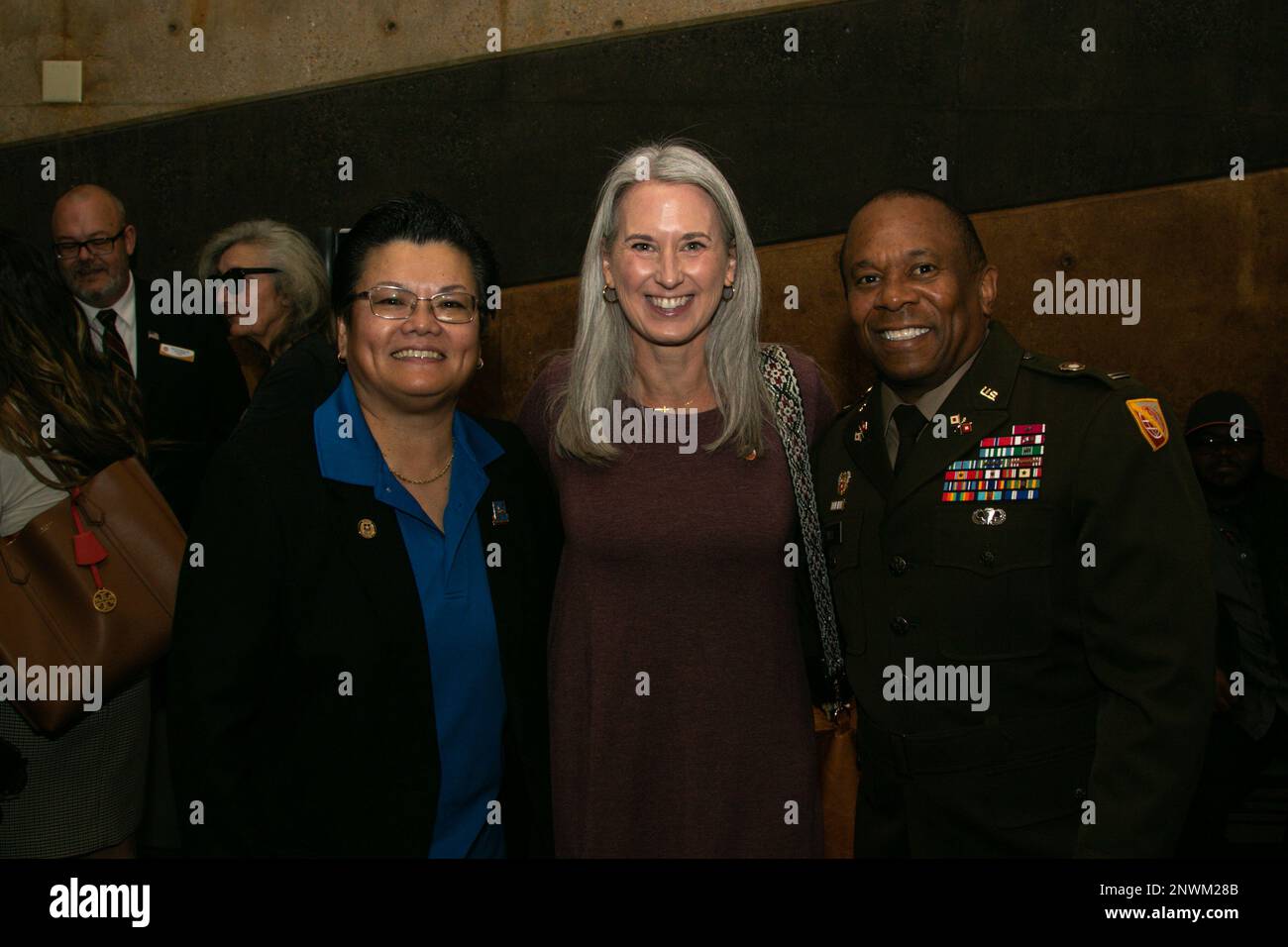 Theresa Walsh, Kim Eubank and Chief Warrant Officer 5 Deshawn Bell, U.S ...