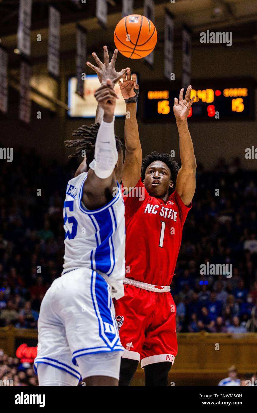 Durham, NC, USA. 28th Feb, 2023. Duke Blue Devils forward Mark Mitchell ...