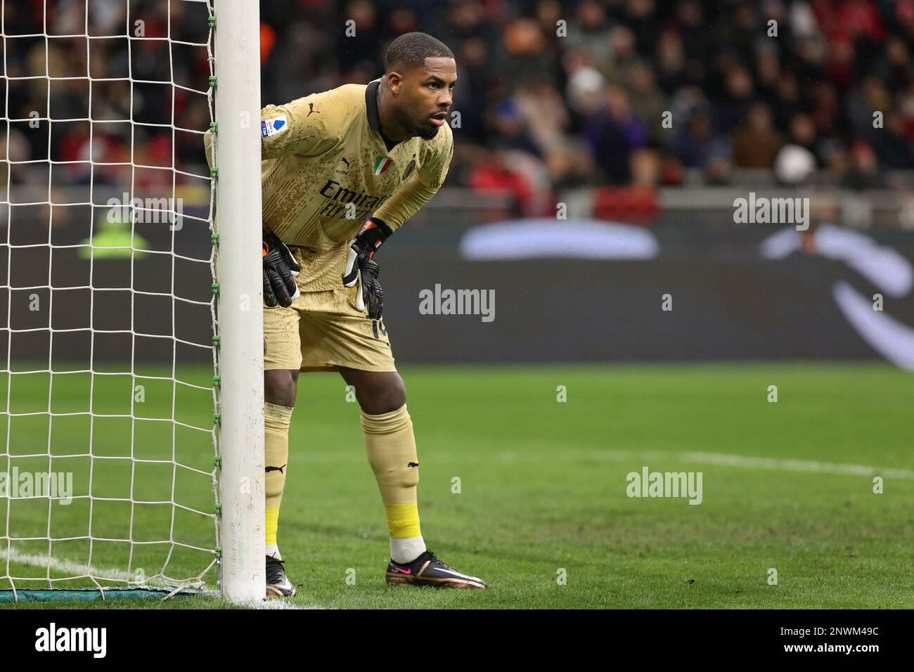 Milan, Italy. 26th Feb, 2023. Italy, Milan, feb 26 2023: Mike Maignan ...