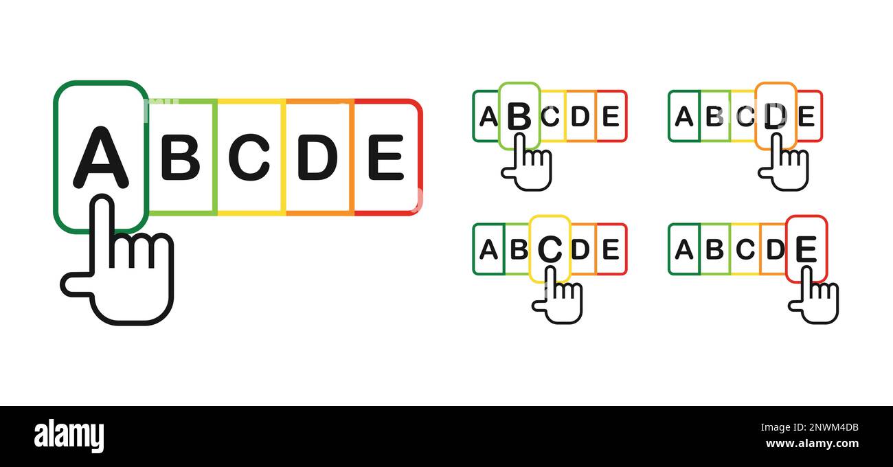 Nutri score nutrition system product value choice. Set with different ...