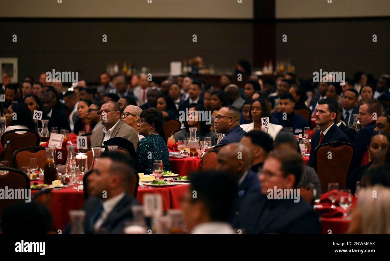 Accelerating the Legacy 2023 banquet attendees watch and listen to ...