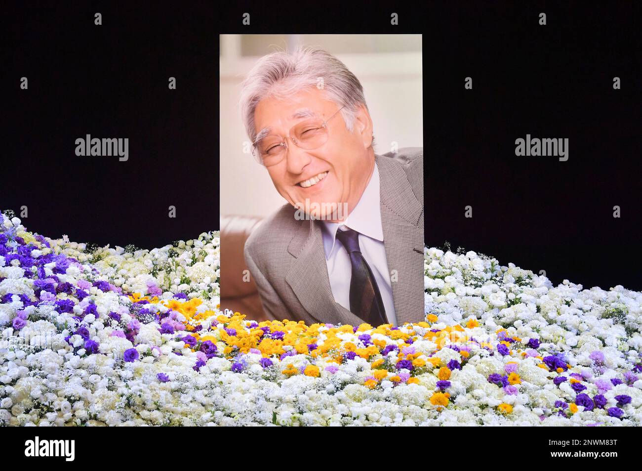 A photo shows a portrait of Japanese stage director Keita Asari during ...