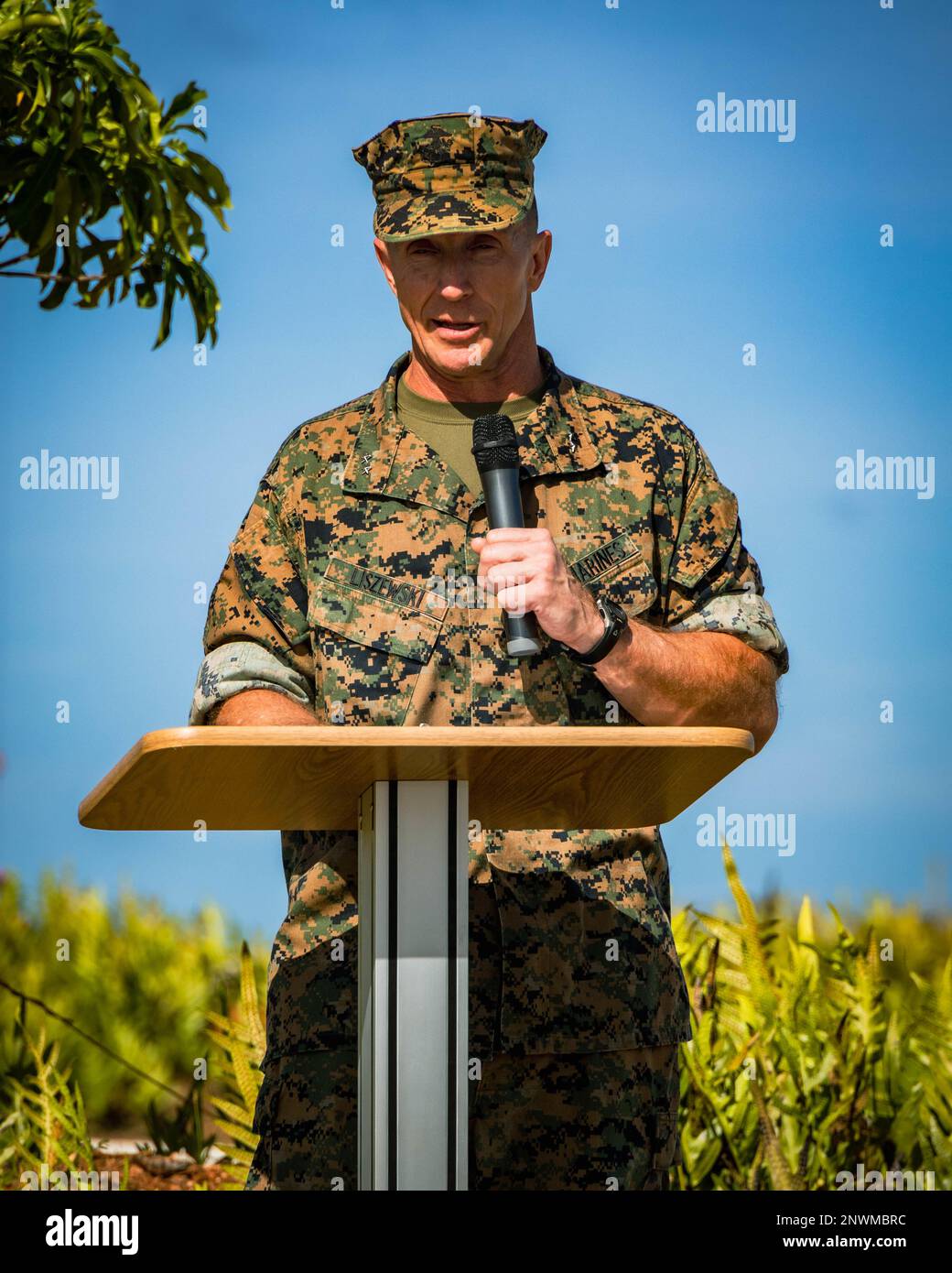 U.S. Marine Corps Maj. Gen. Stephen E. Liszewski, commanding general of Marine Corps ...