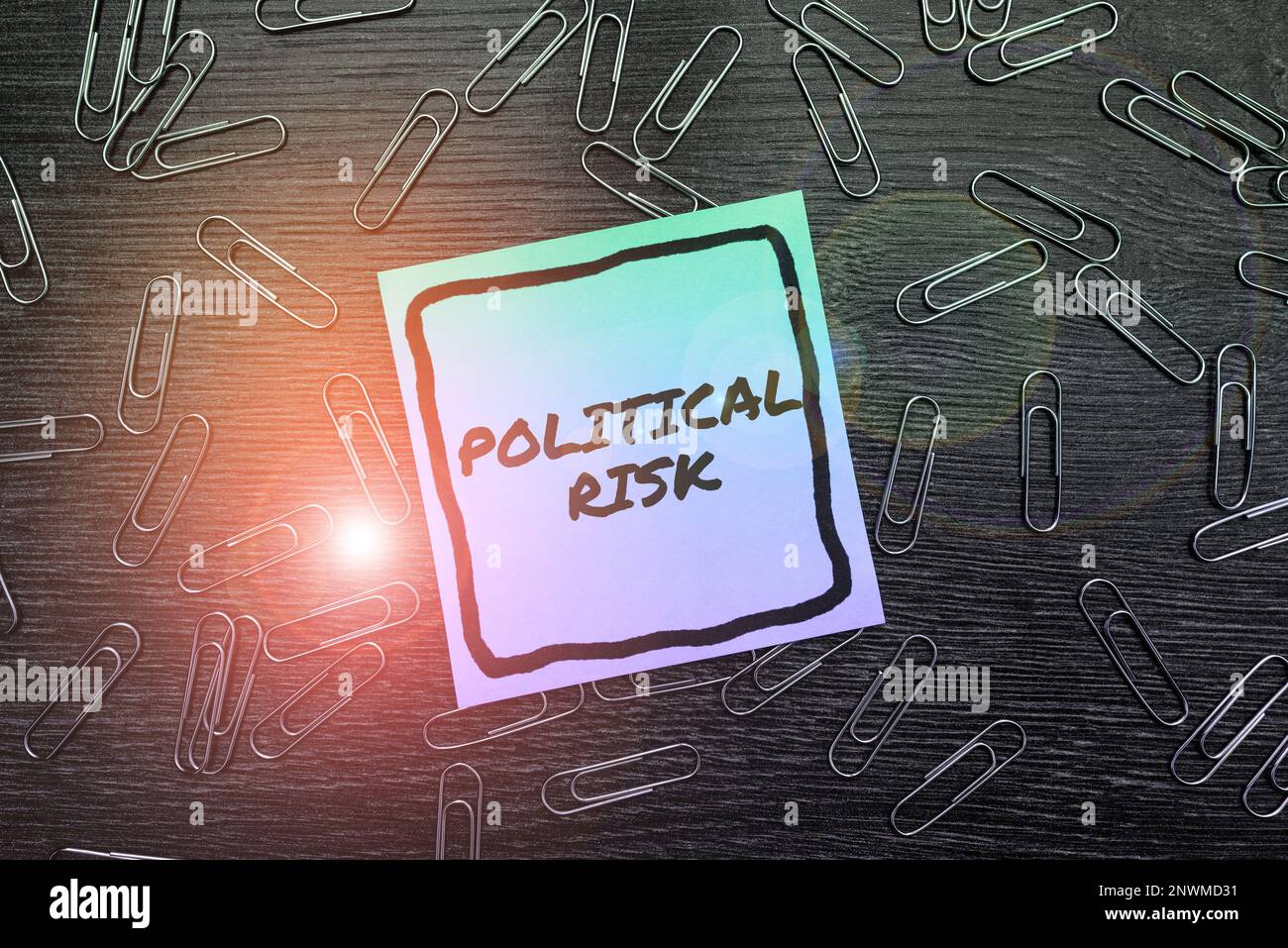 Text sign showing Political Risk, Word for communications person who ...